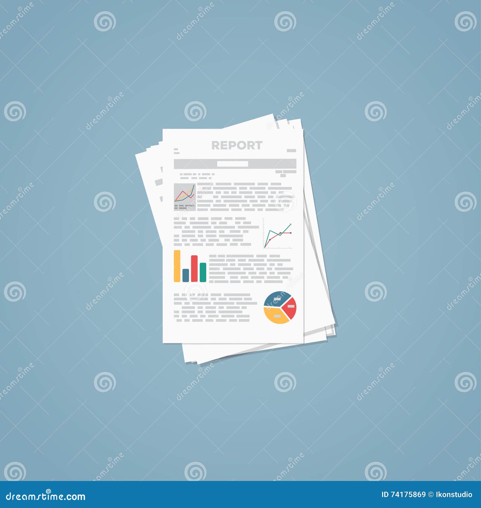 Business file report stock vector. Illustration of information - 74175869