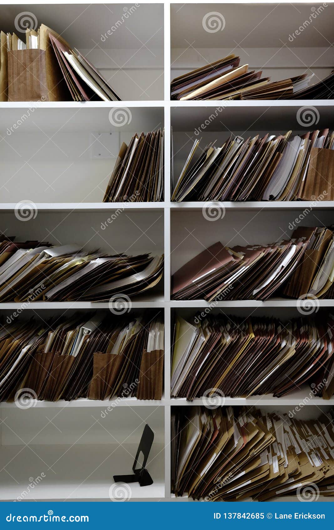 Business Files in Folders Boxes and Shelf Stock Image - Image of ...