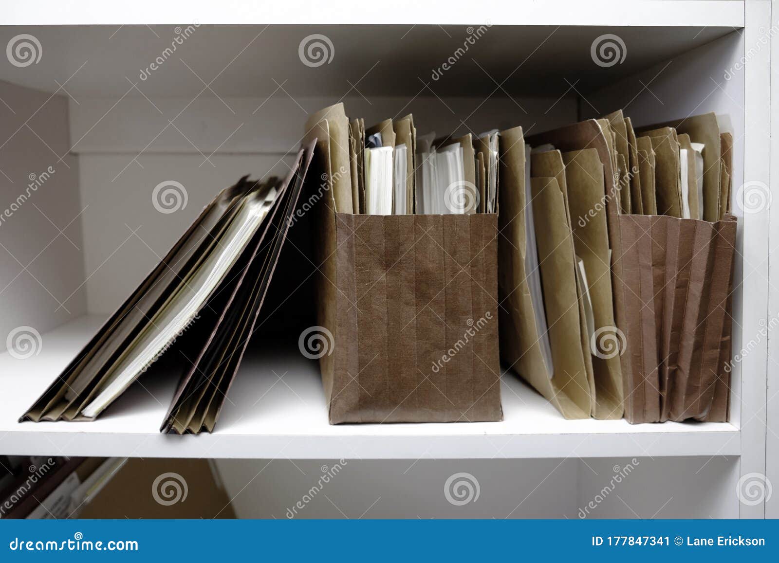 Business Files in Folders Boxes and Shelf Stock Image - Image of ...