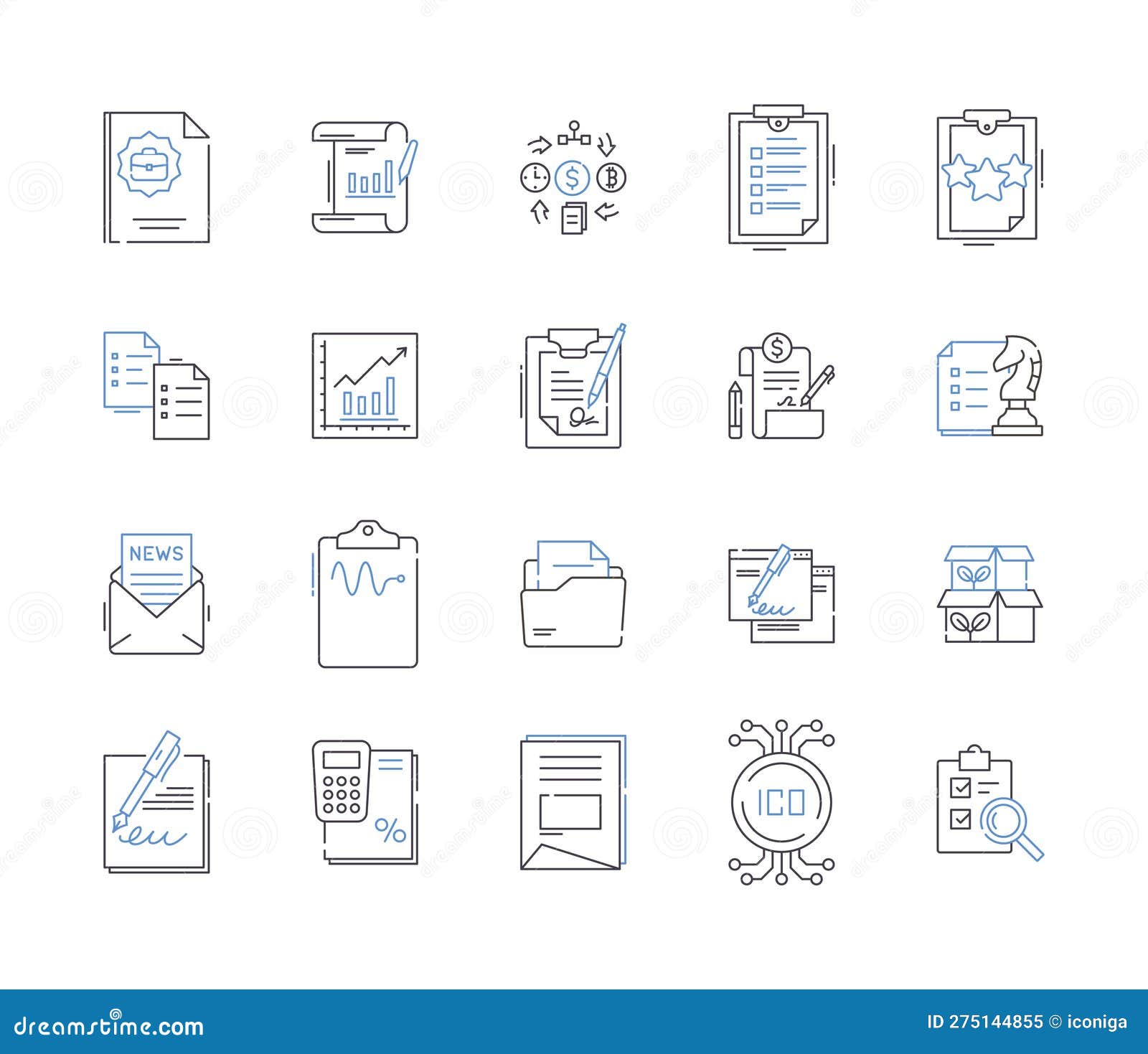 Business Files and Folders Outline Icons Collection. File, Folder ... Business Files and Folders Outline Icons Collection. File, Folder ...