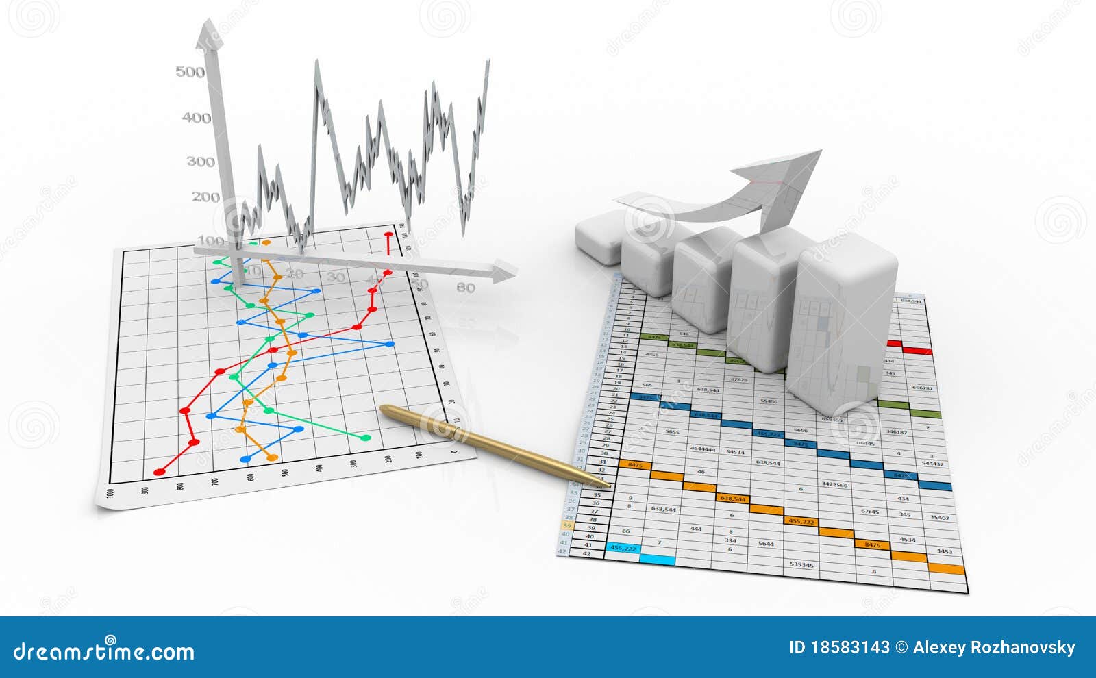 Business Finance Chart, Diagram, Bar, Graphic Stock Illustration ...