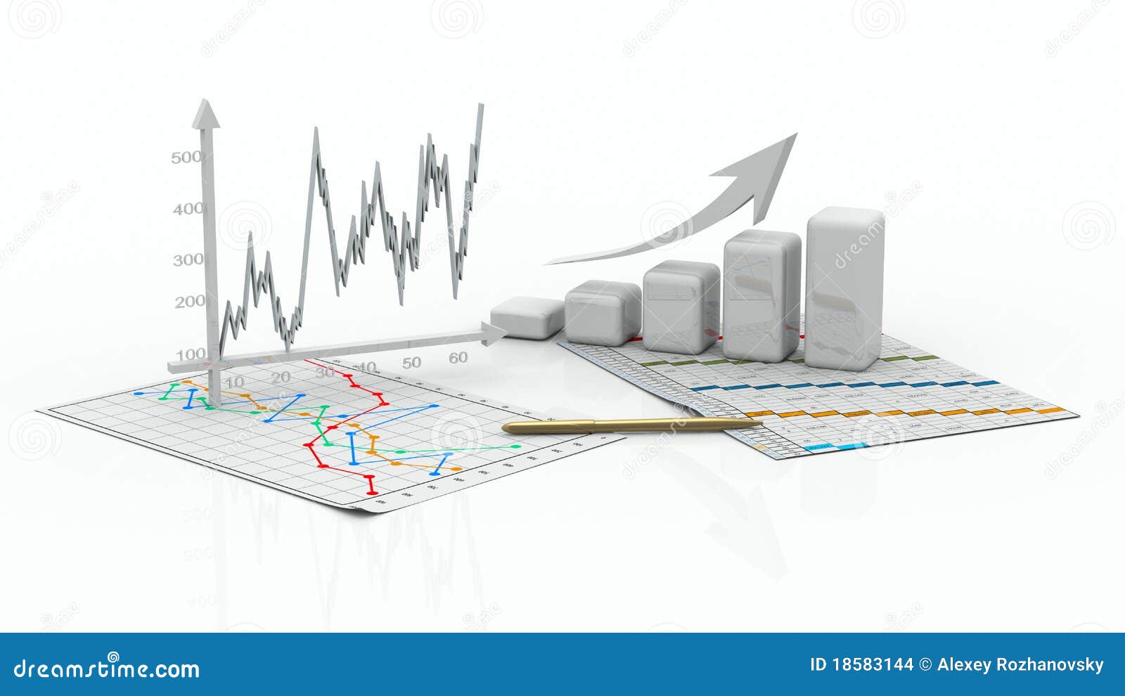 Business Finance Chart, Diagram, Bar, Graphic Stock Illustration ...
