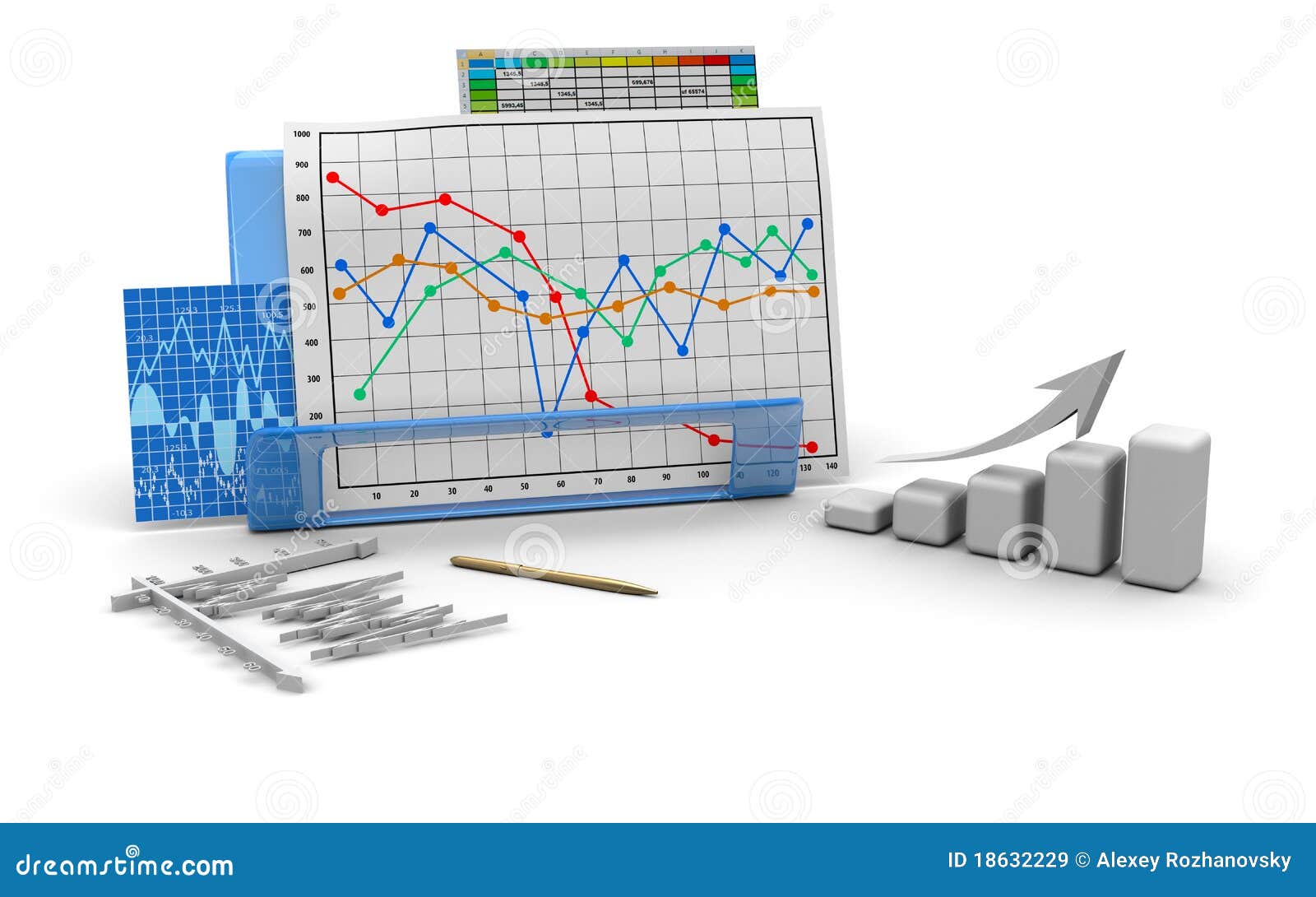 Business Finance Chart, Diagram, Bar, Graphic Stock Illustration ...