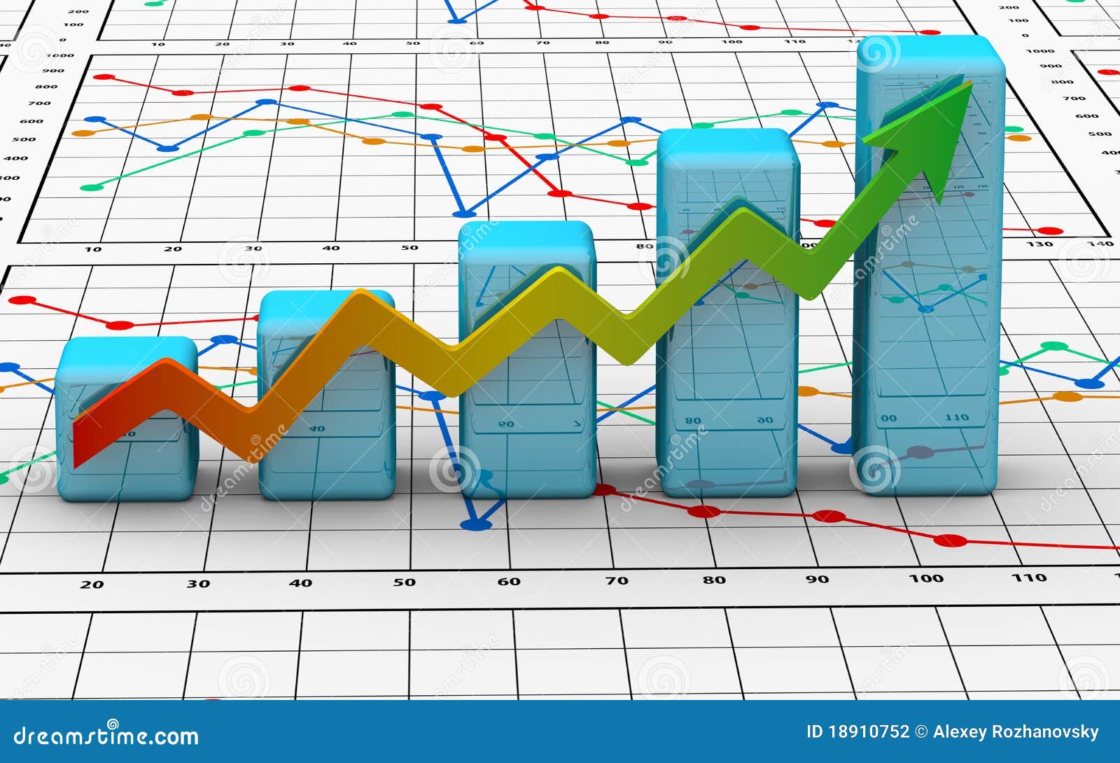 Business Finance Chart, Diagram, Bar, Graphic Stock Illustration ...