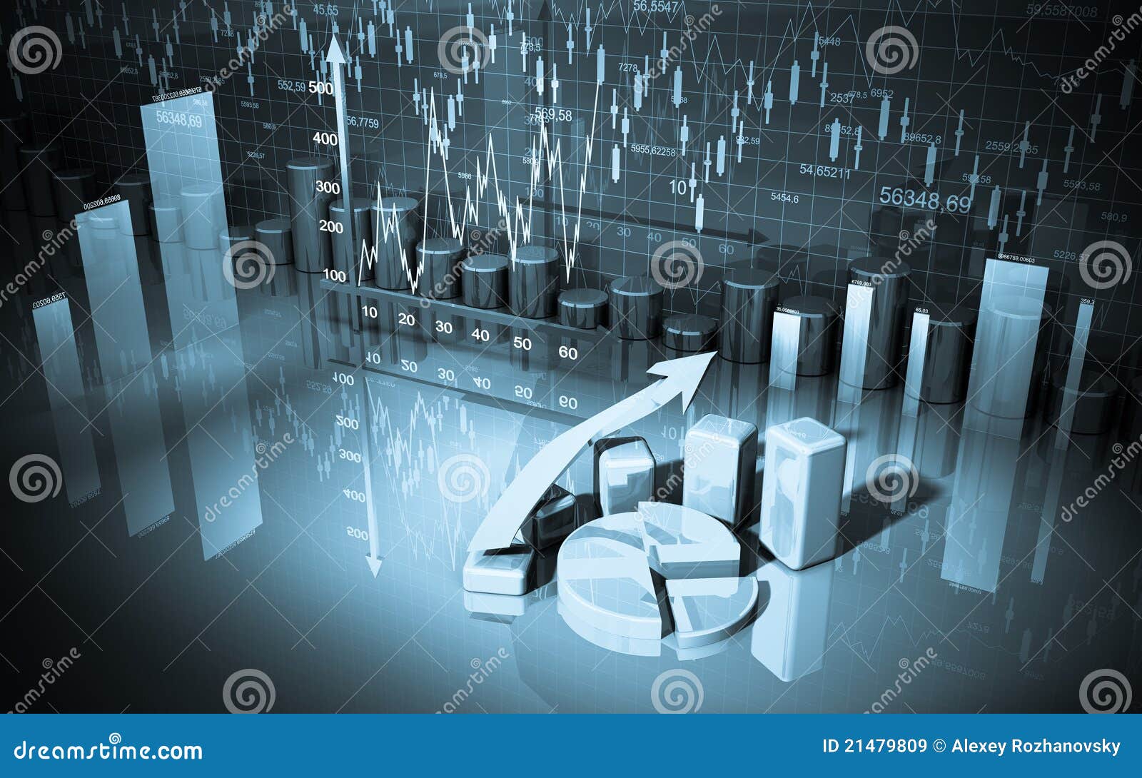 Business Finance Chart, Diagram, Bar, Graphic Stock Illustration ...