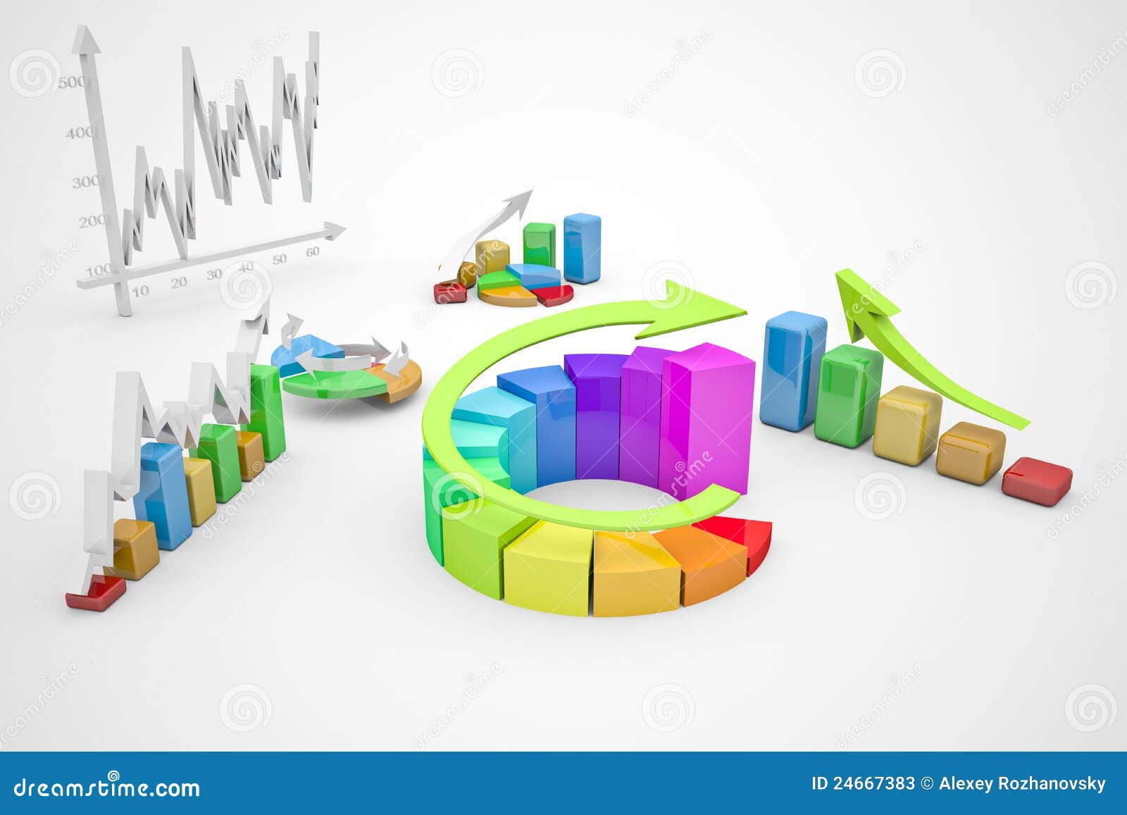 Business Finance Chart, Diagram, Graphic Stock Illustration ...