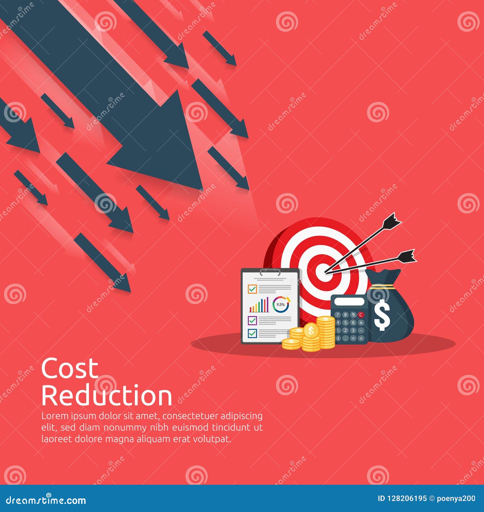 Business Finance Crisis Concept. Stack Pile Coins and Money Bag Icon ...