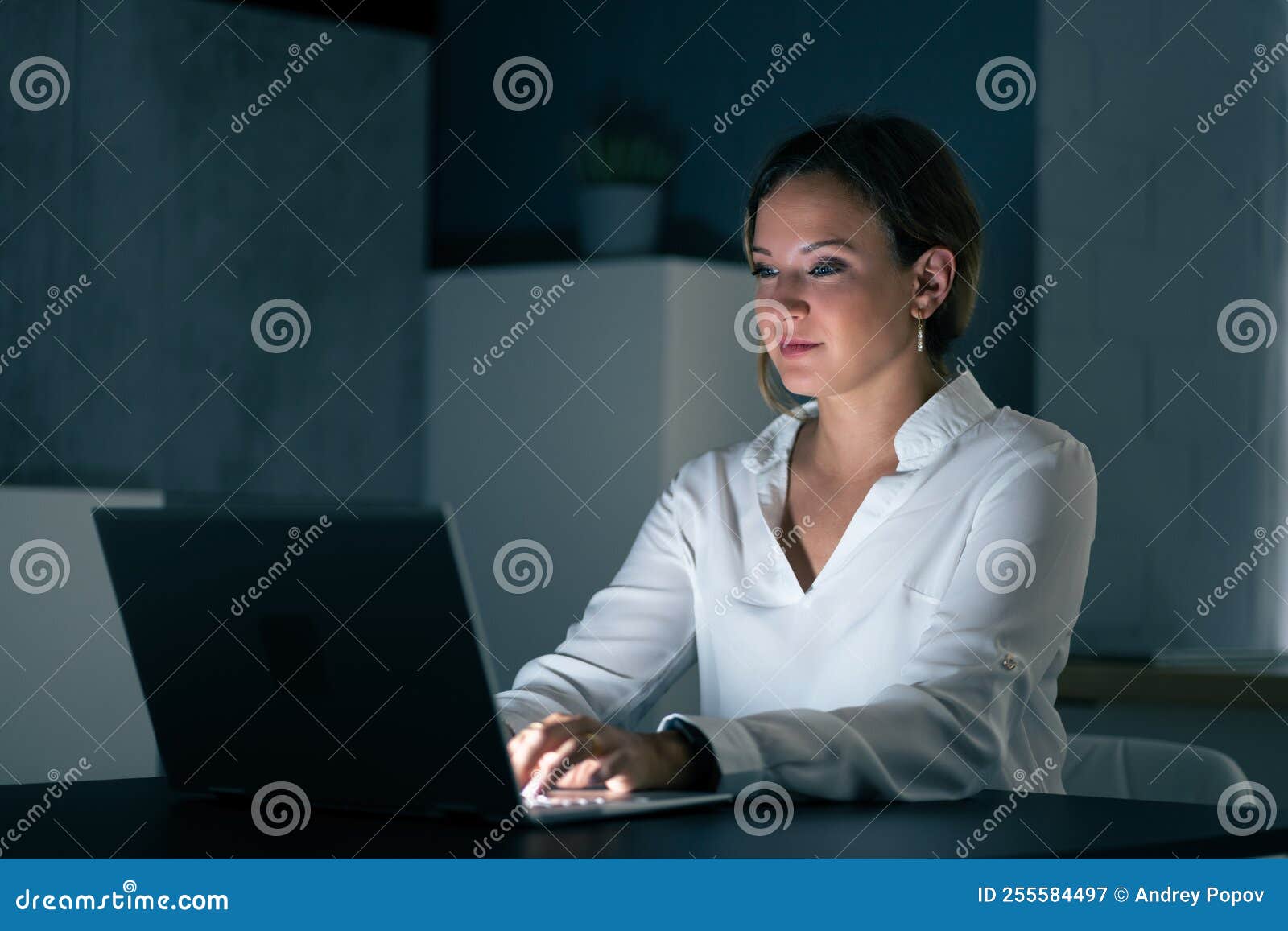 Business Finance Data Analyst in Office Stock Image - Image of late ...