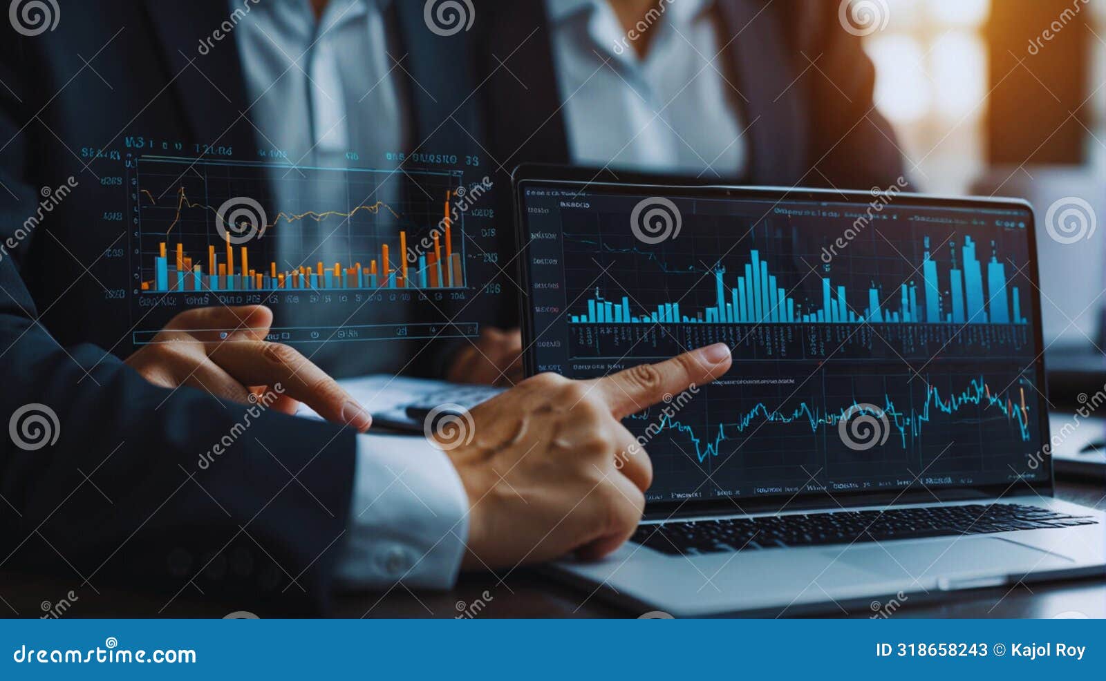 Business Finance Data Analytics Graph.Financial Management Technology ...