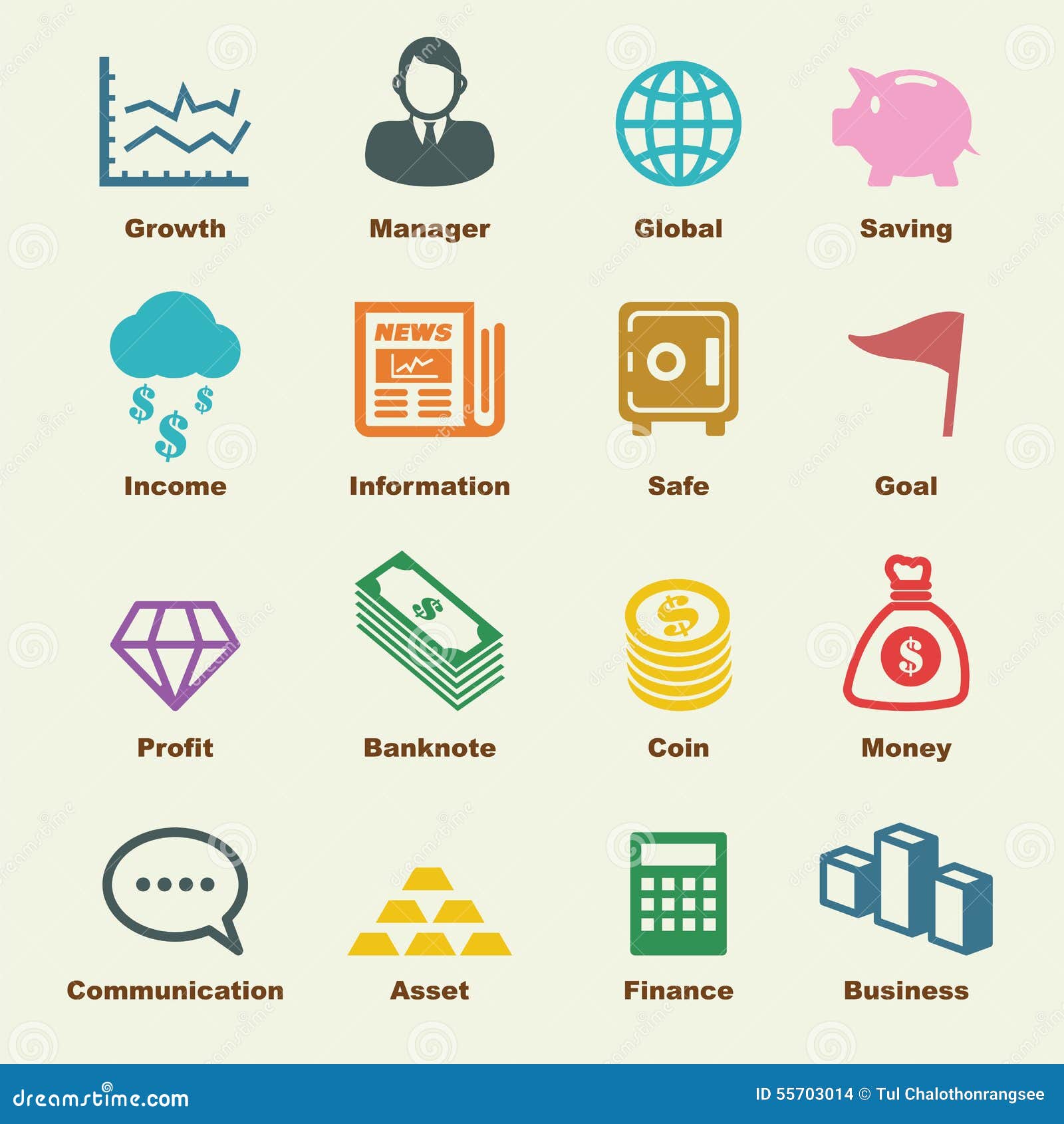 Business and Finance Elements Stock Vector - Illustration of currency ...