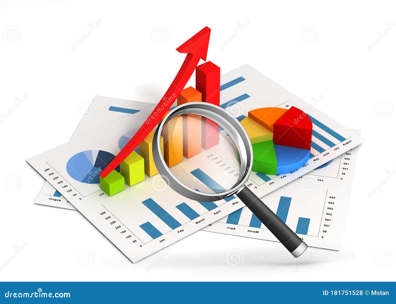 Business Finance Graph 3d Illustration Stock Illustration ...