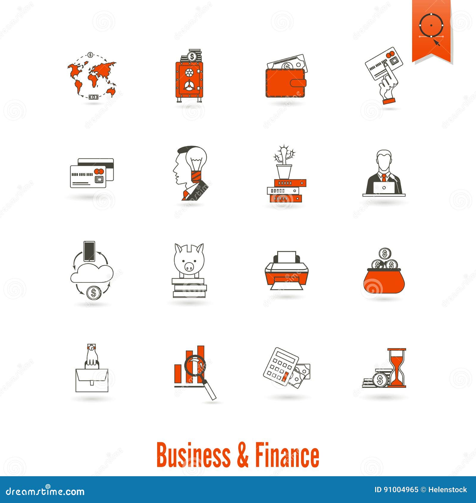 Business and Finance Icon Set Stock Vector - Illustration of moneybox ...