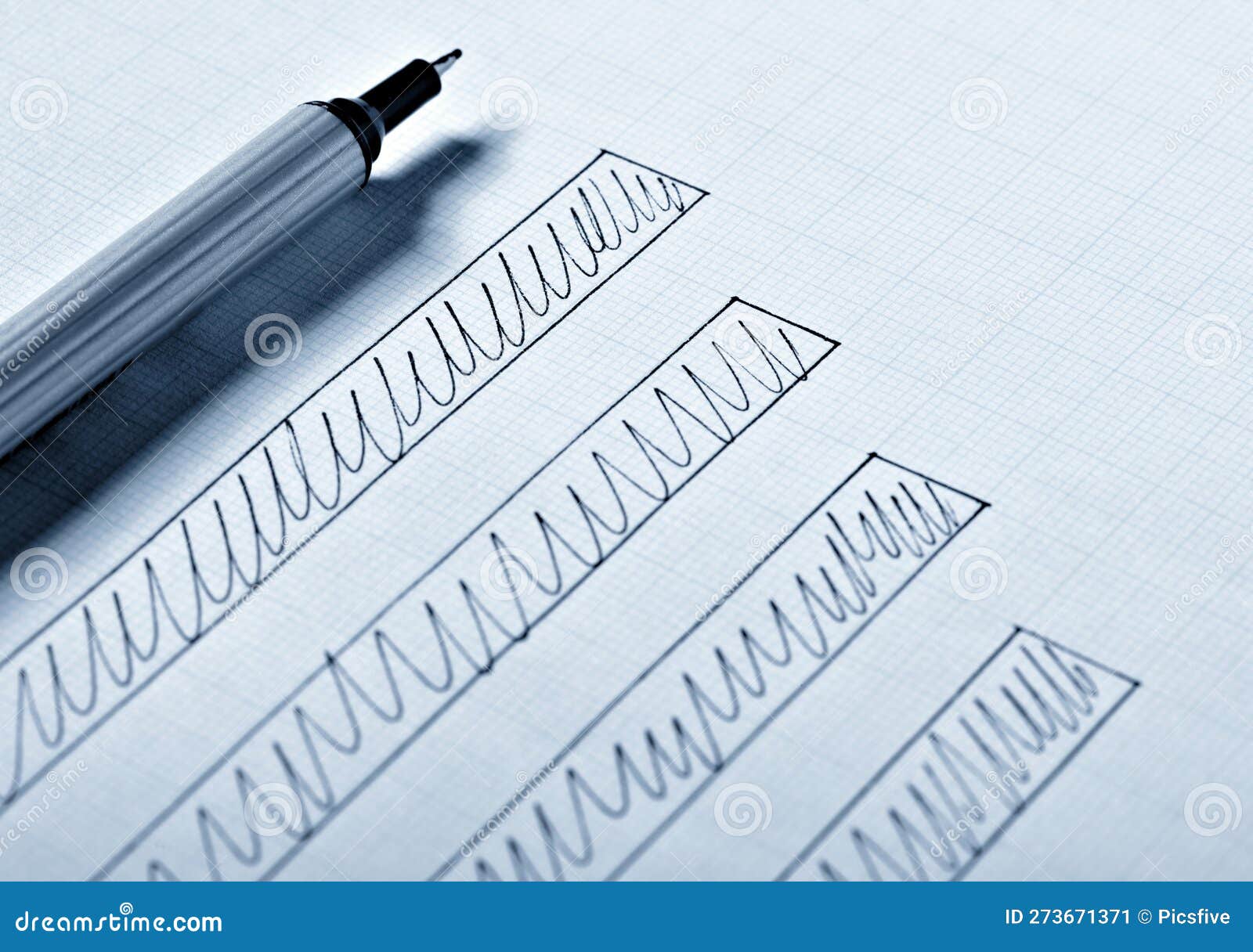 Business Finance Pencil Graph Chart Office Stock Image - Image of ...
