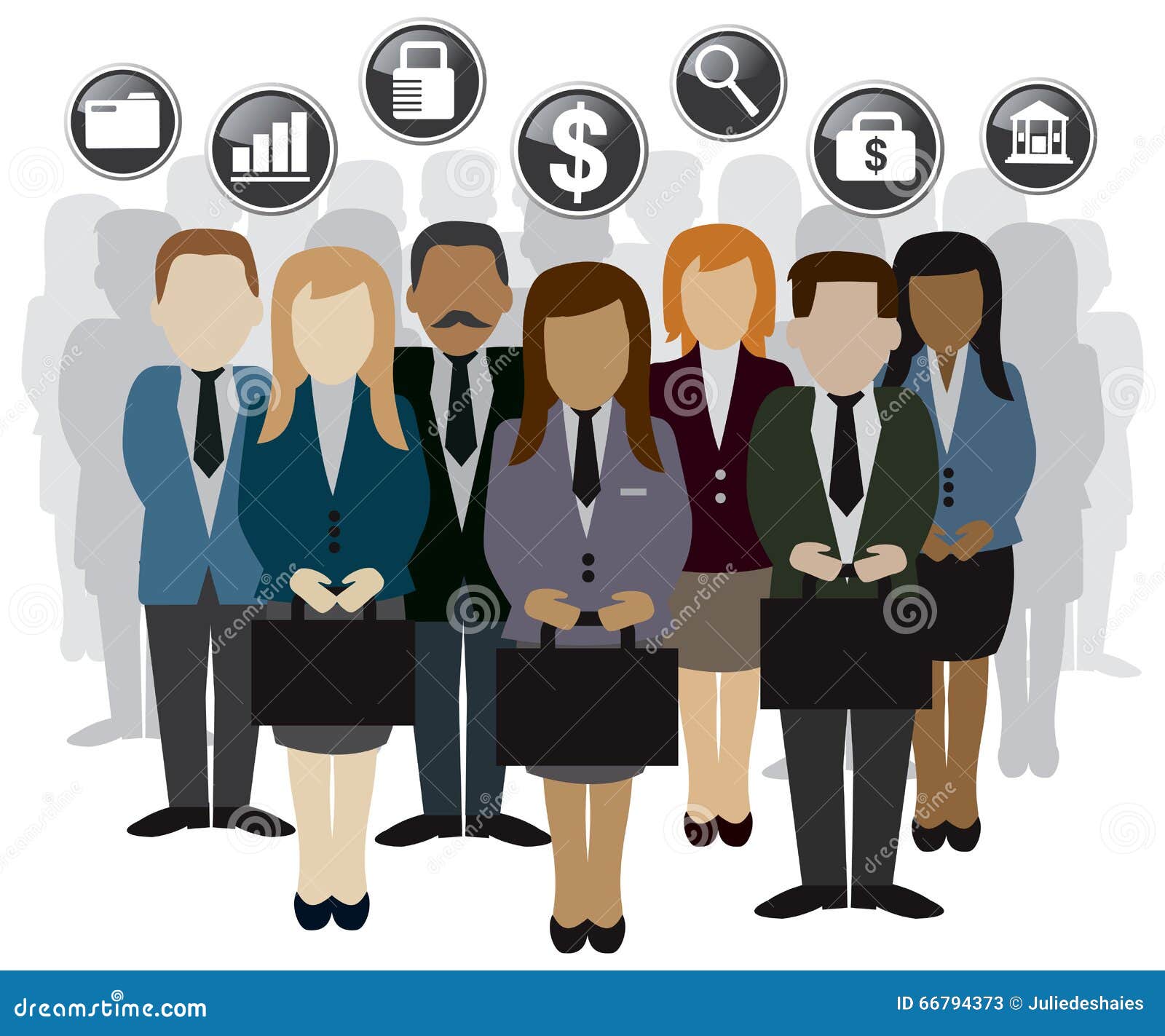 Business and Finance Team Peoples Stock Vector - Illustration of ...