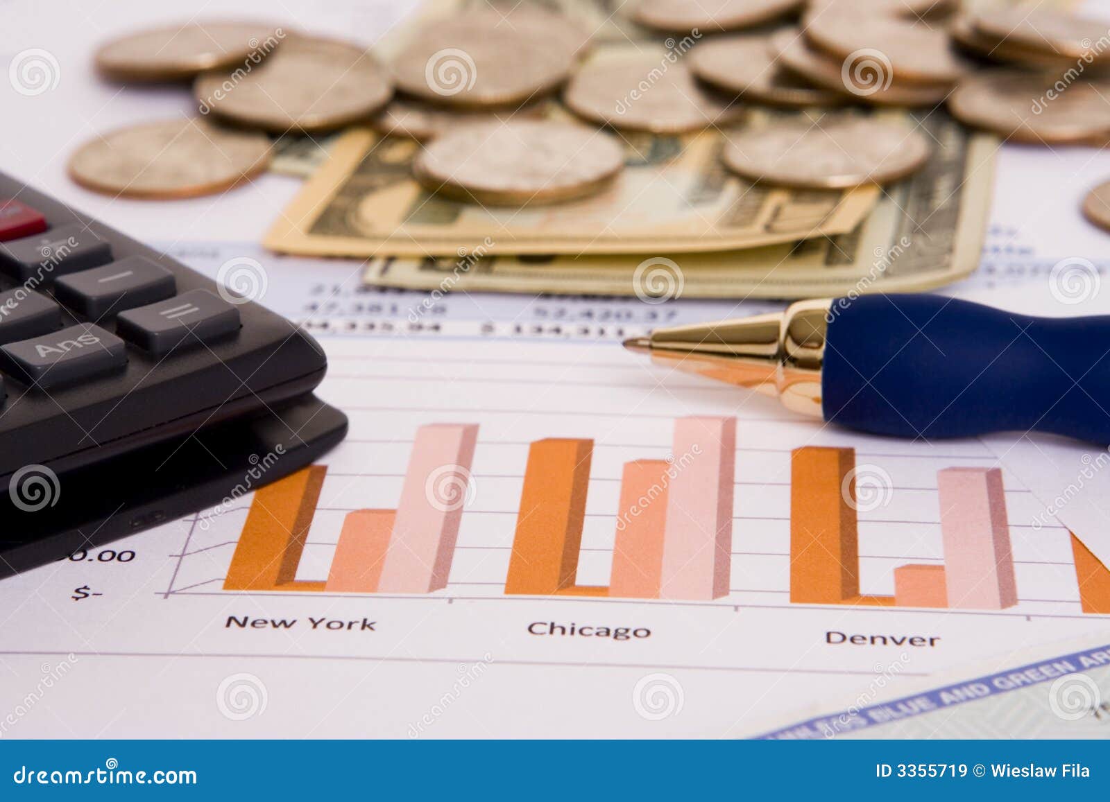 Business finances stock image. Image of closeup, metal - 3355719