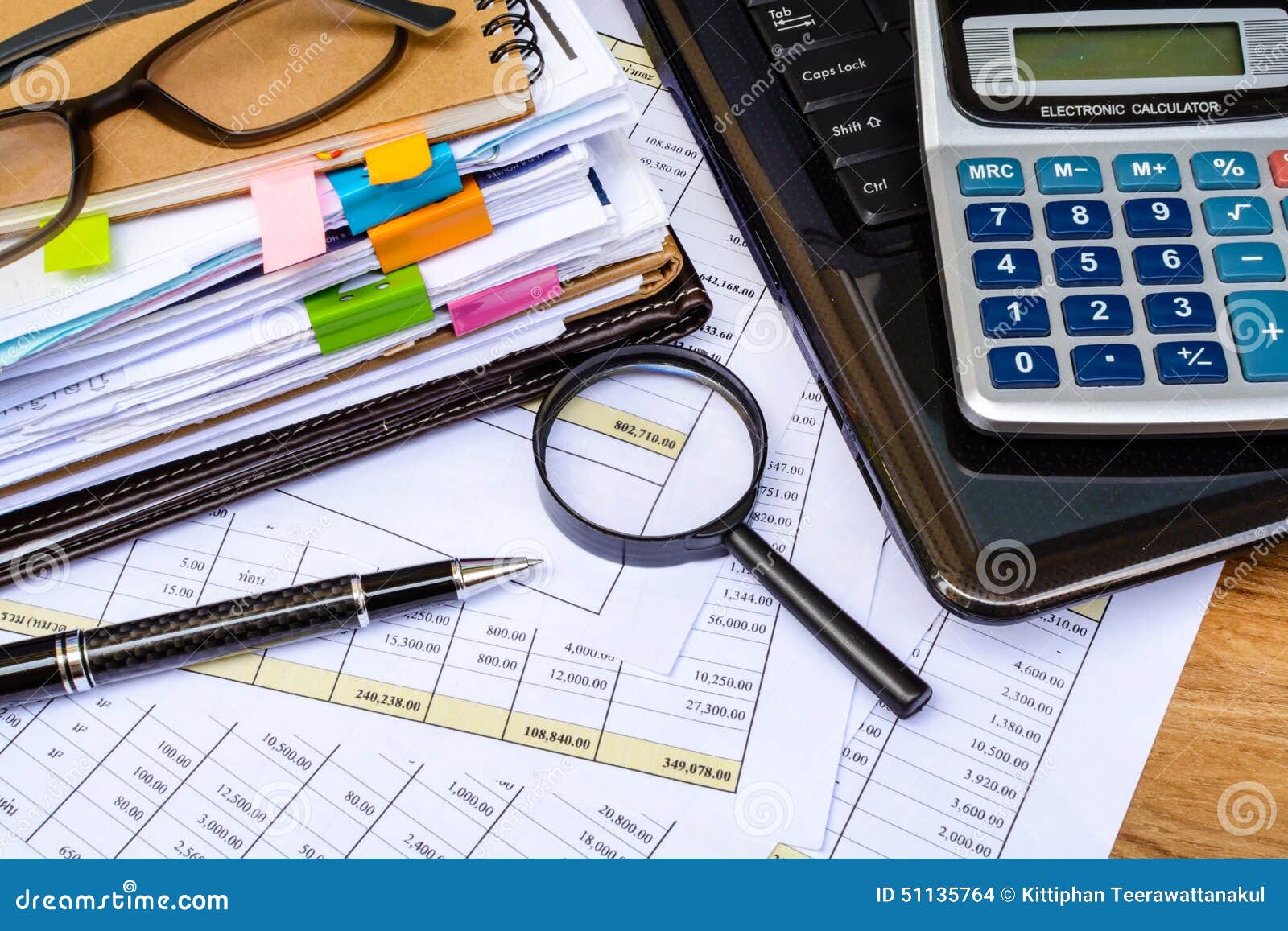 Business Financial Accounting Calculate Stock Photo - Image of income ...