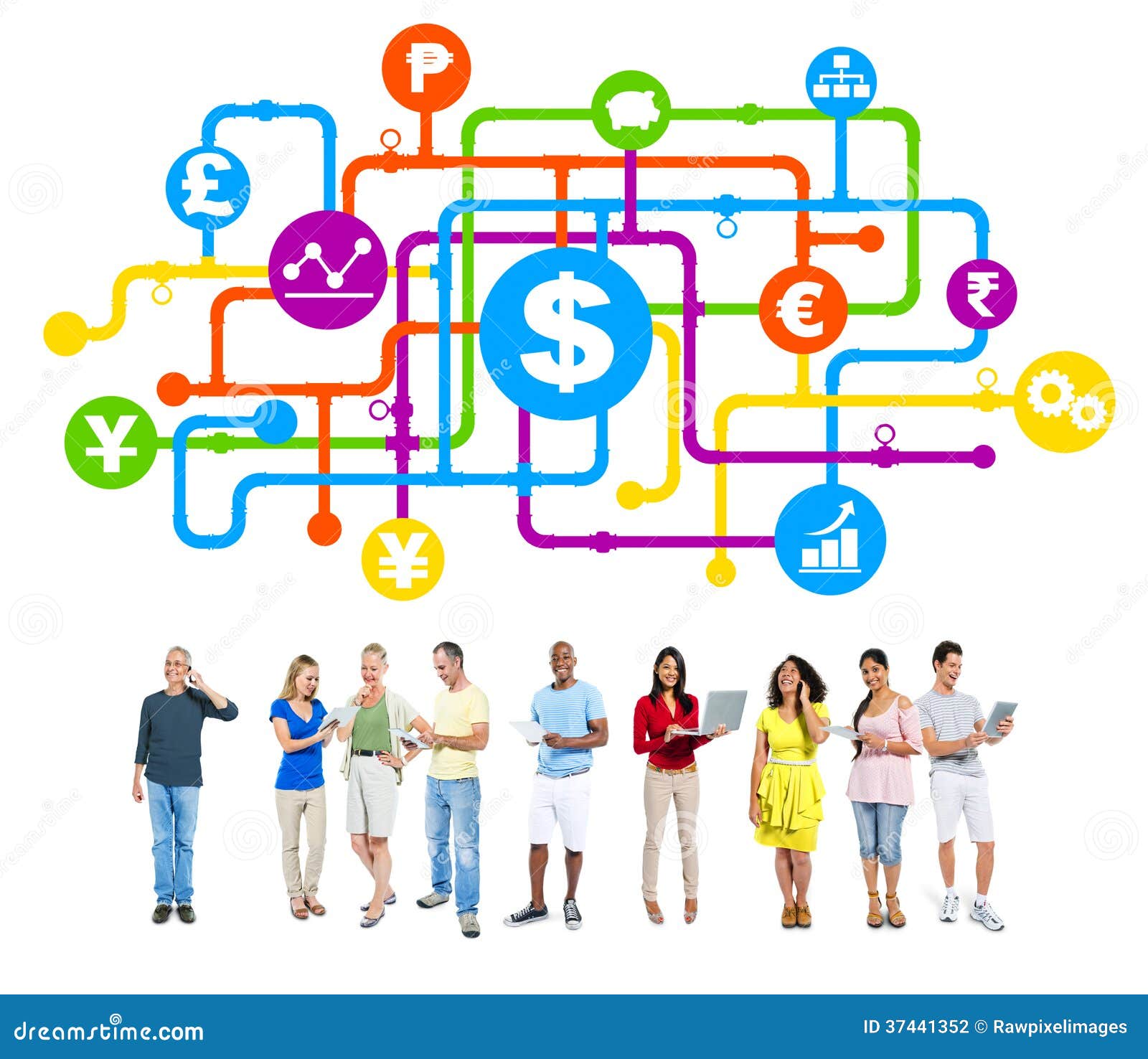 Business Financial Analysis Group Stock Photo - Image of finance ...