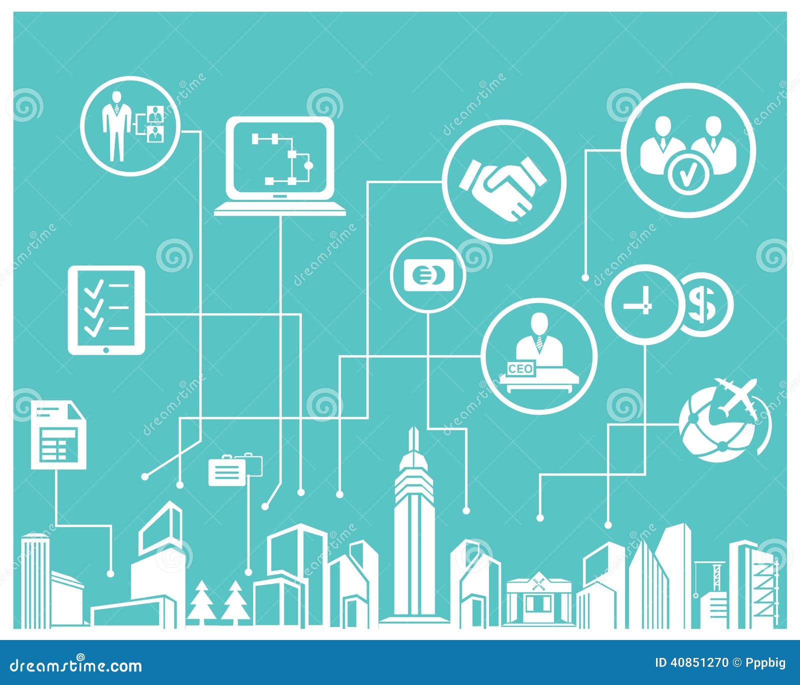 Business and Financial Communication Stock Illustration - Illustration ...