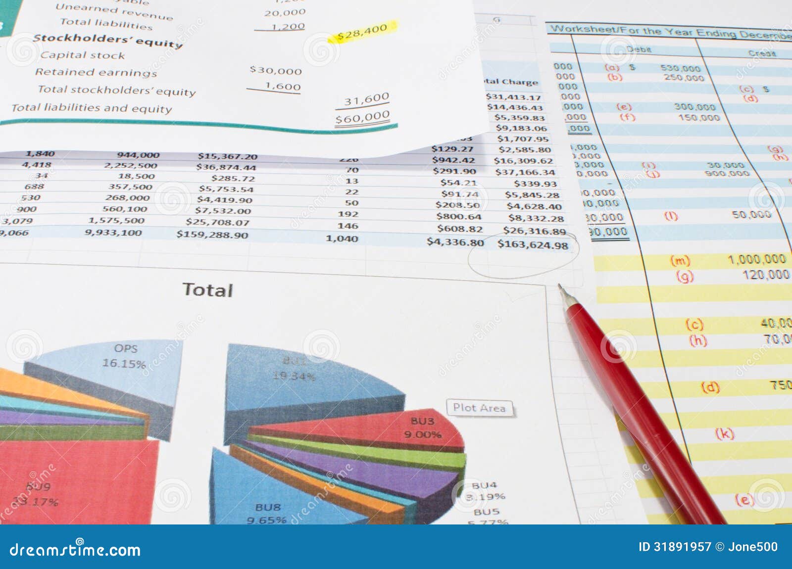 Business Financial Document Stock Image - Image of data, investment ...