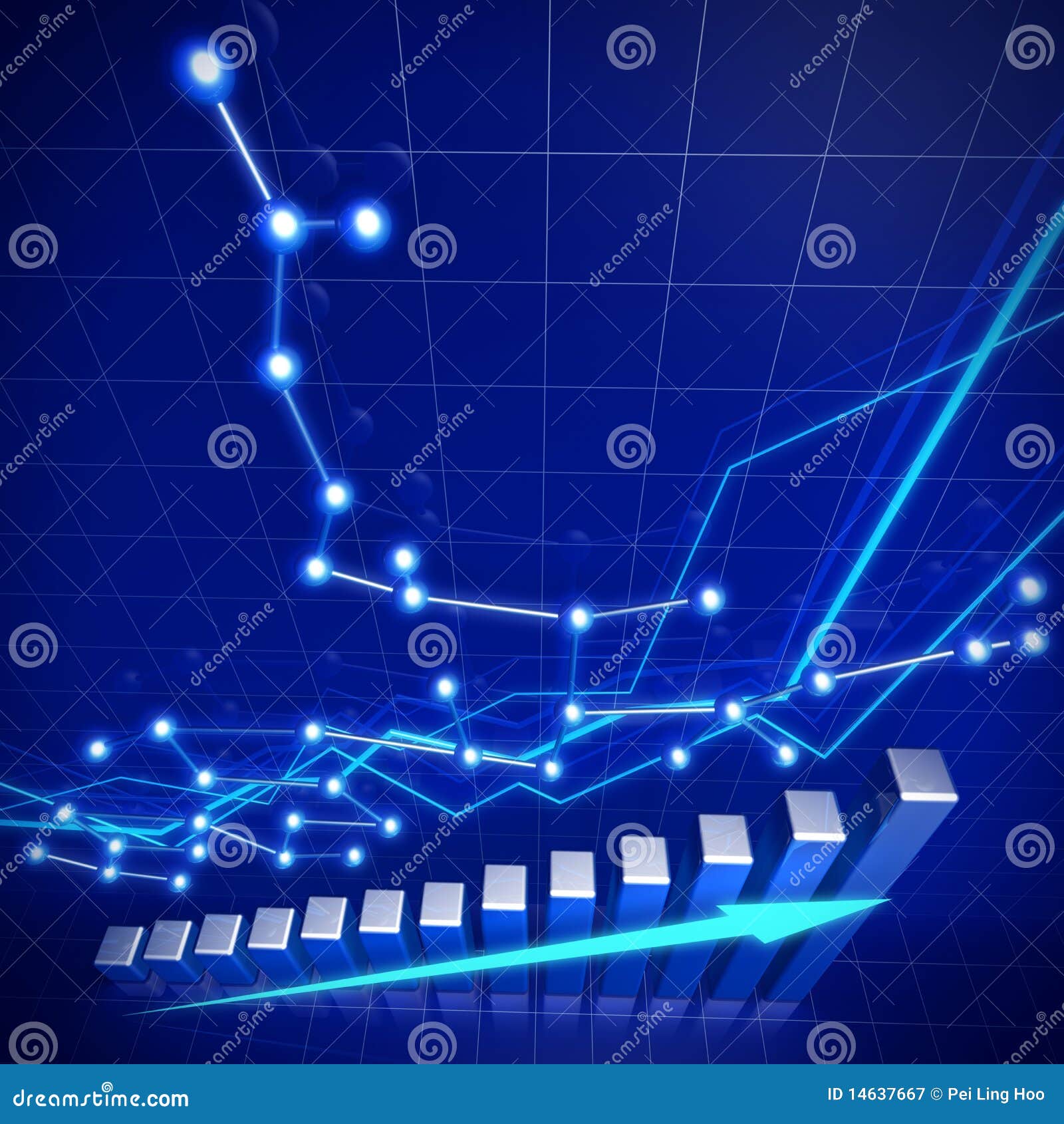 Business Financial Growth and Network Concept Stock Illustration ...
