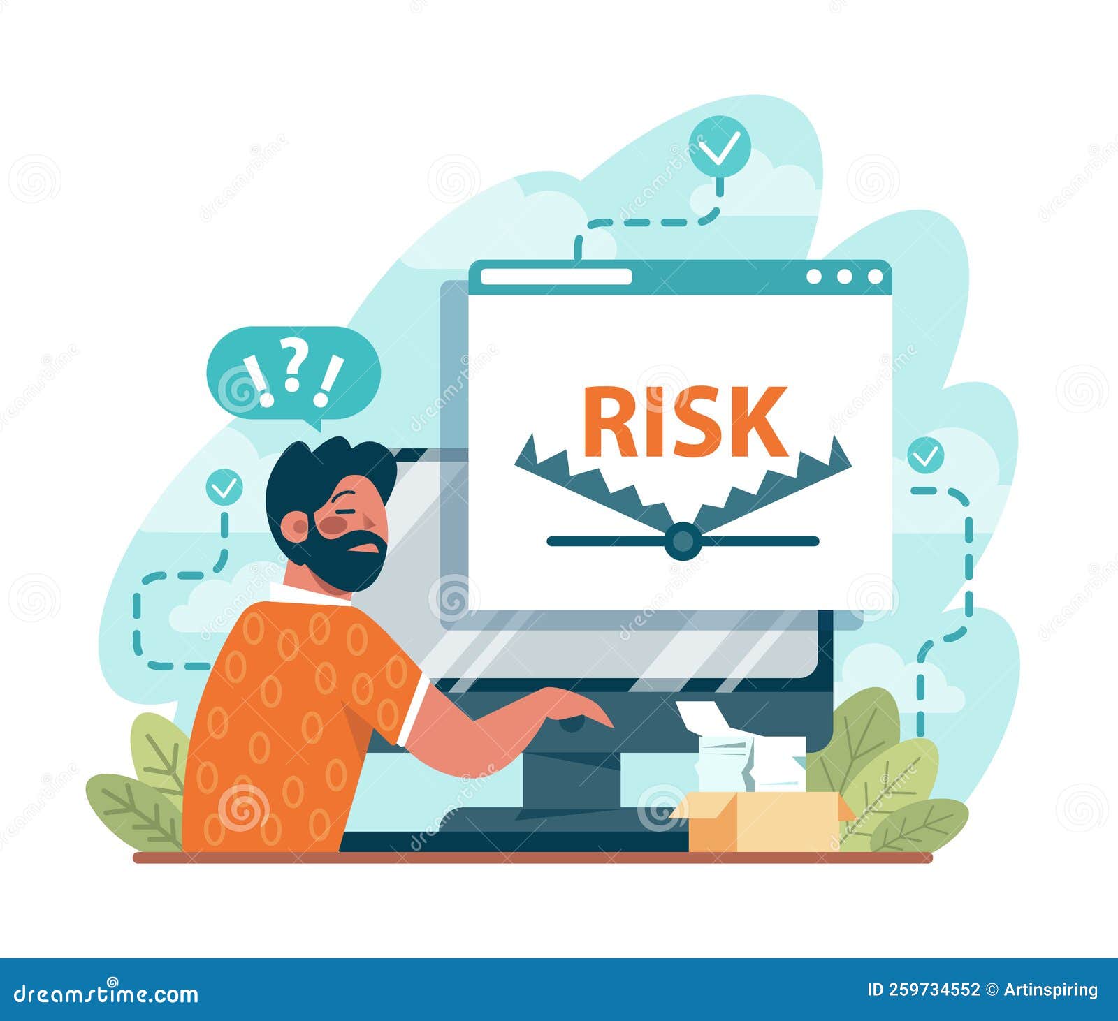 Business or Financial Risk Concept. Challenge, Danger or Difficulty ...