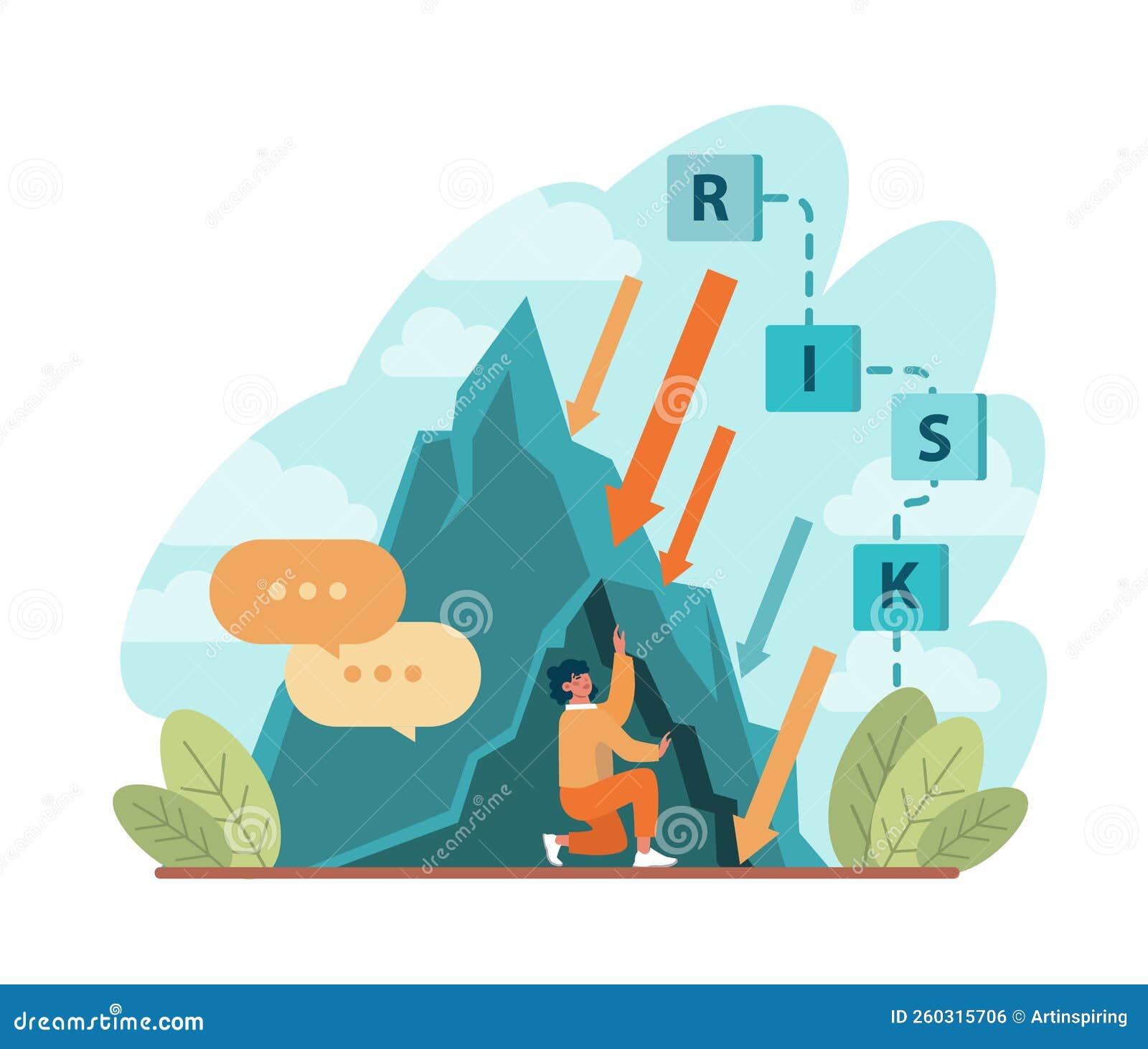 Business or Financial Risk Concept. Challenge, Danger or Difficulty ...