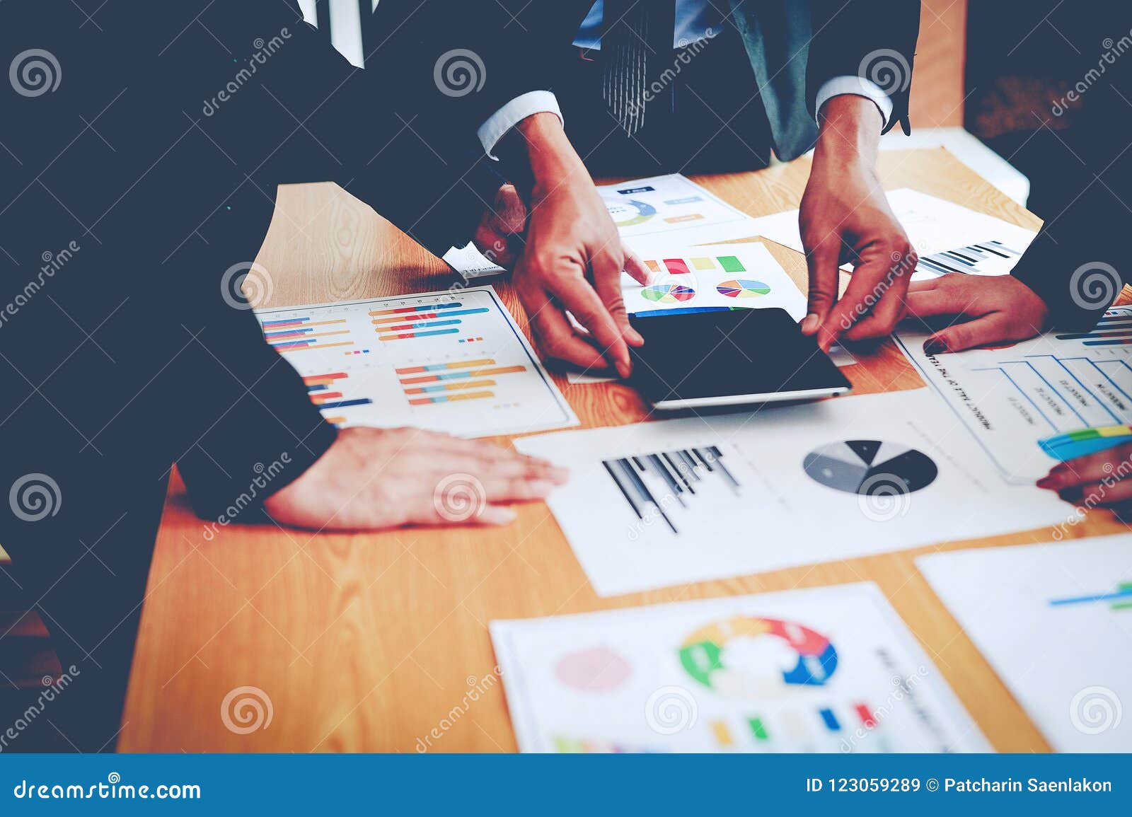 Business and Business Financial Teamwork Working at the Meeting Stock ...