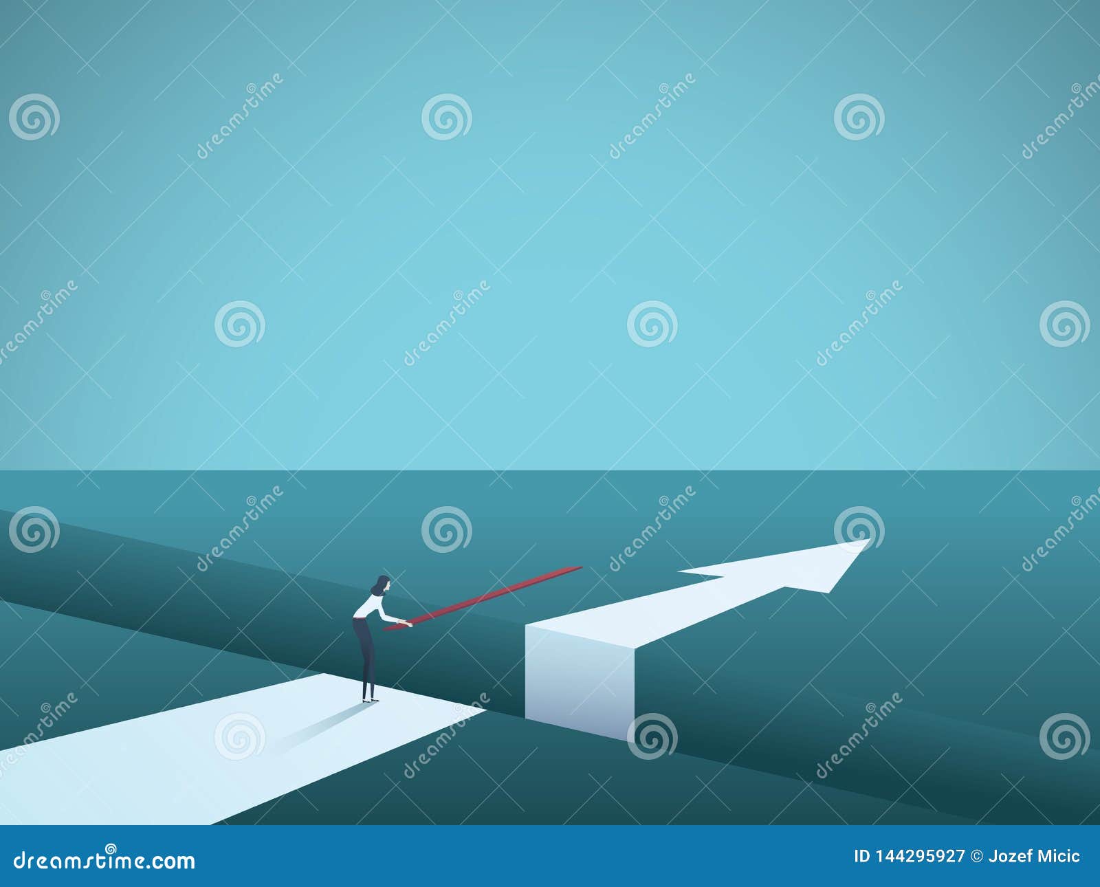Business Finding Solution Vector Concept with Woman Building Bridge ... Business Finding Solution Vector Concept with Woman Building Bridge ...