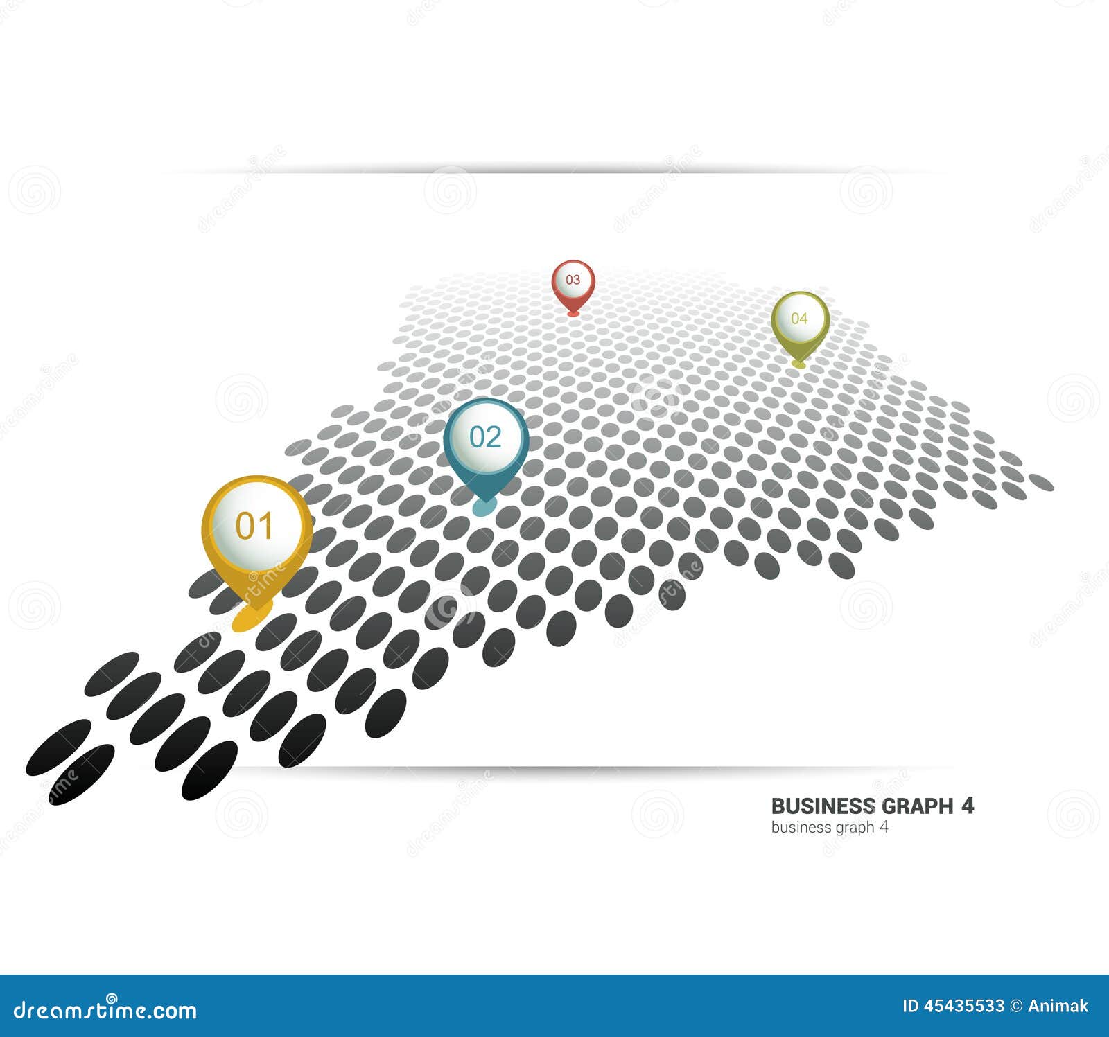 Business Flat Graph. Minimalistic Chart Stock Vector - Illustration of ...