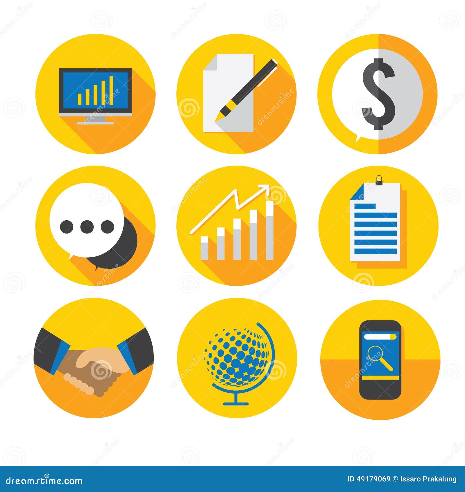 Business flat icon stock vector. Illustration of color - 49179069