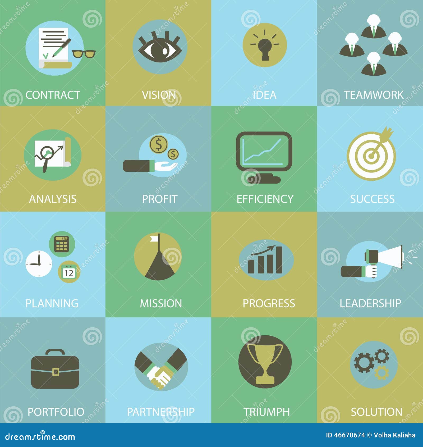 Business flat icons stock vector. Illustration of business - 46670674