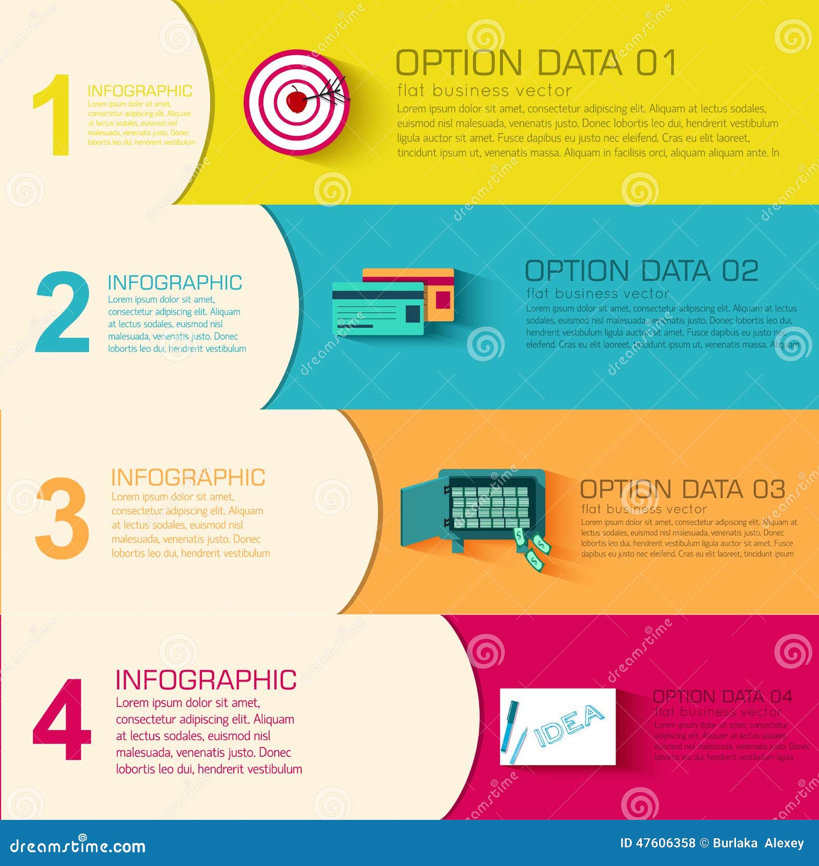 Business Flat Infographic Template with Text Stock Vector ... Business Flat Infographic Template with Text Stock Vector ...