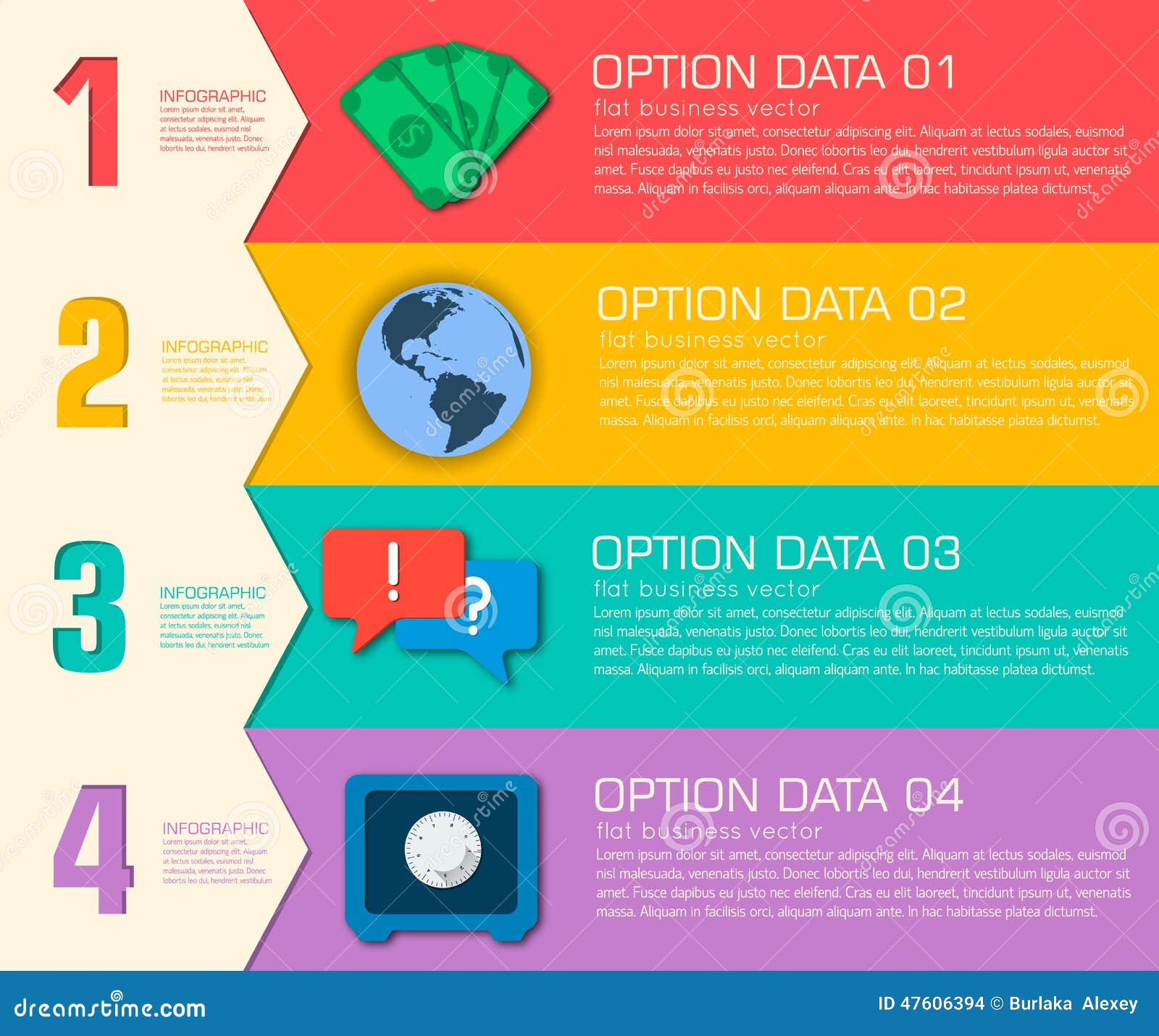 Business Flat Infographic Template with Text Stock Vector ...