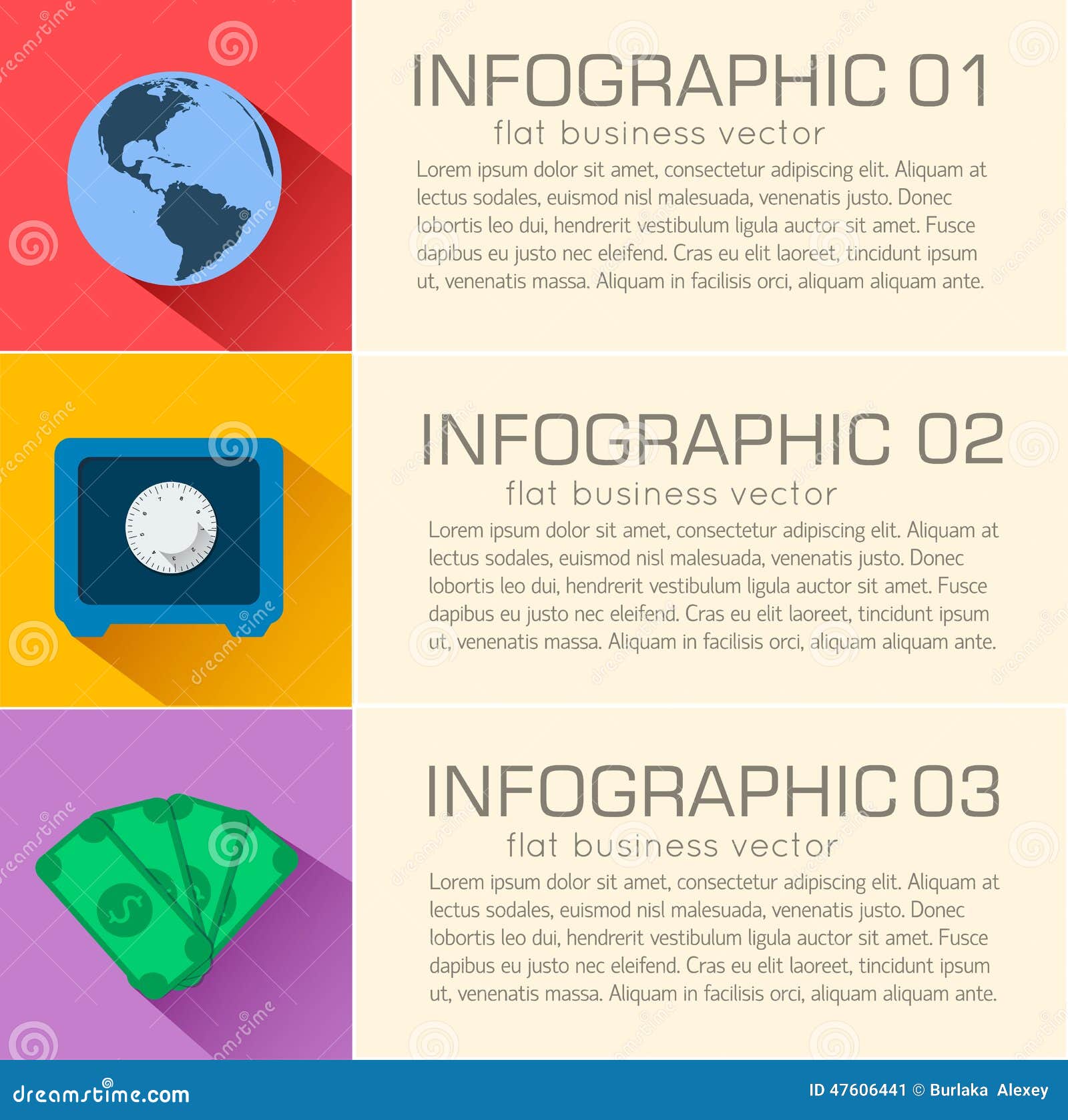 Business Flat Infographic Template with Text Stock Vector ...