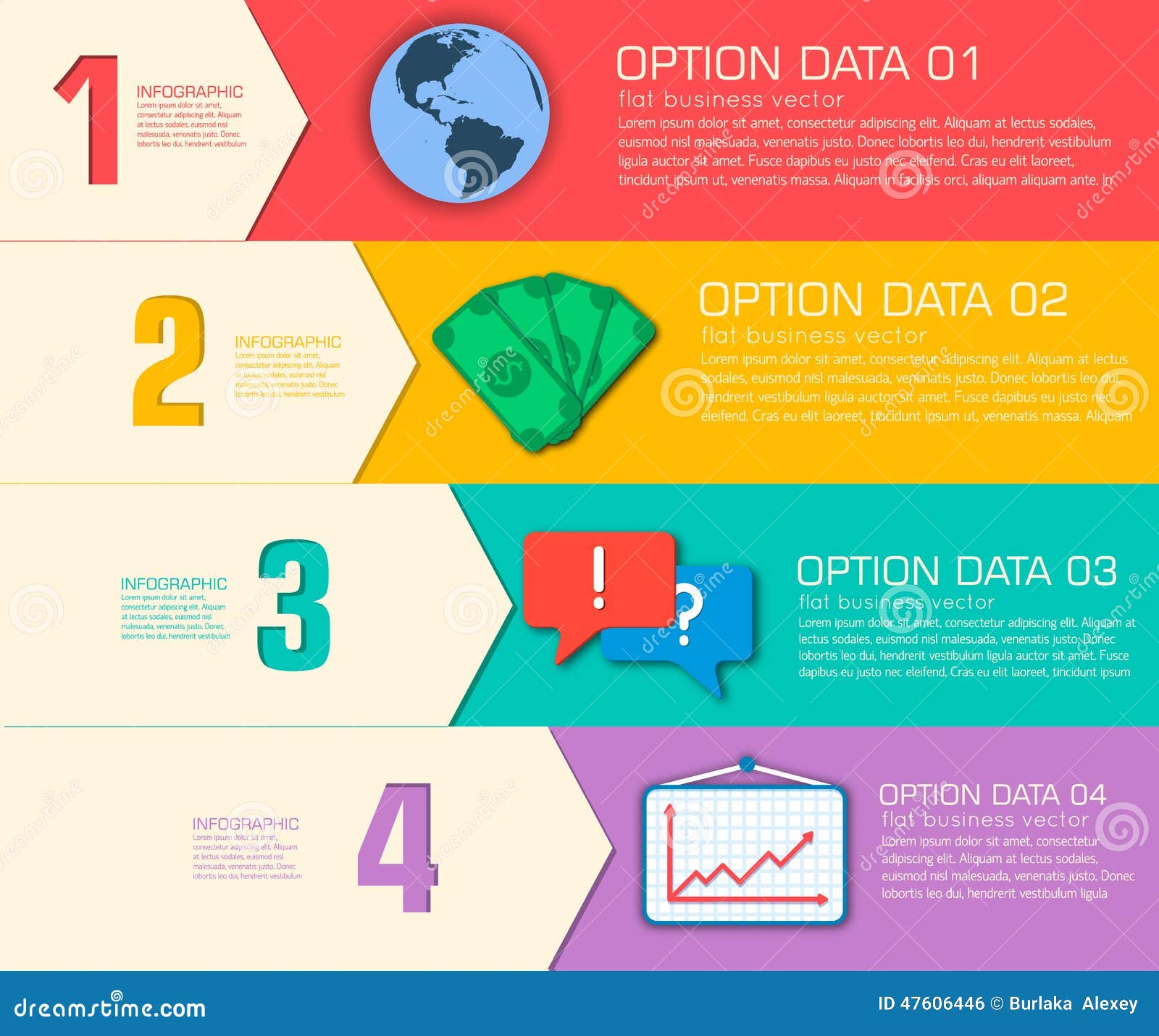 Business Flat Infographic Template with Text Stock Vector ...