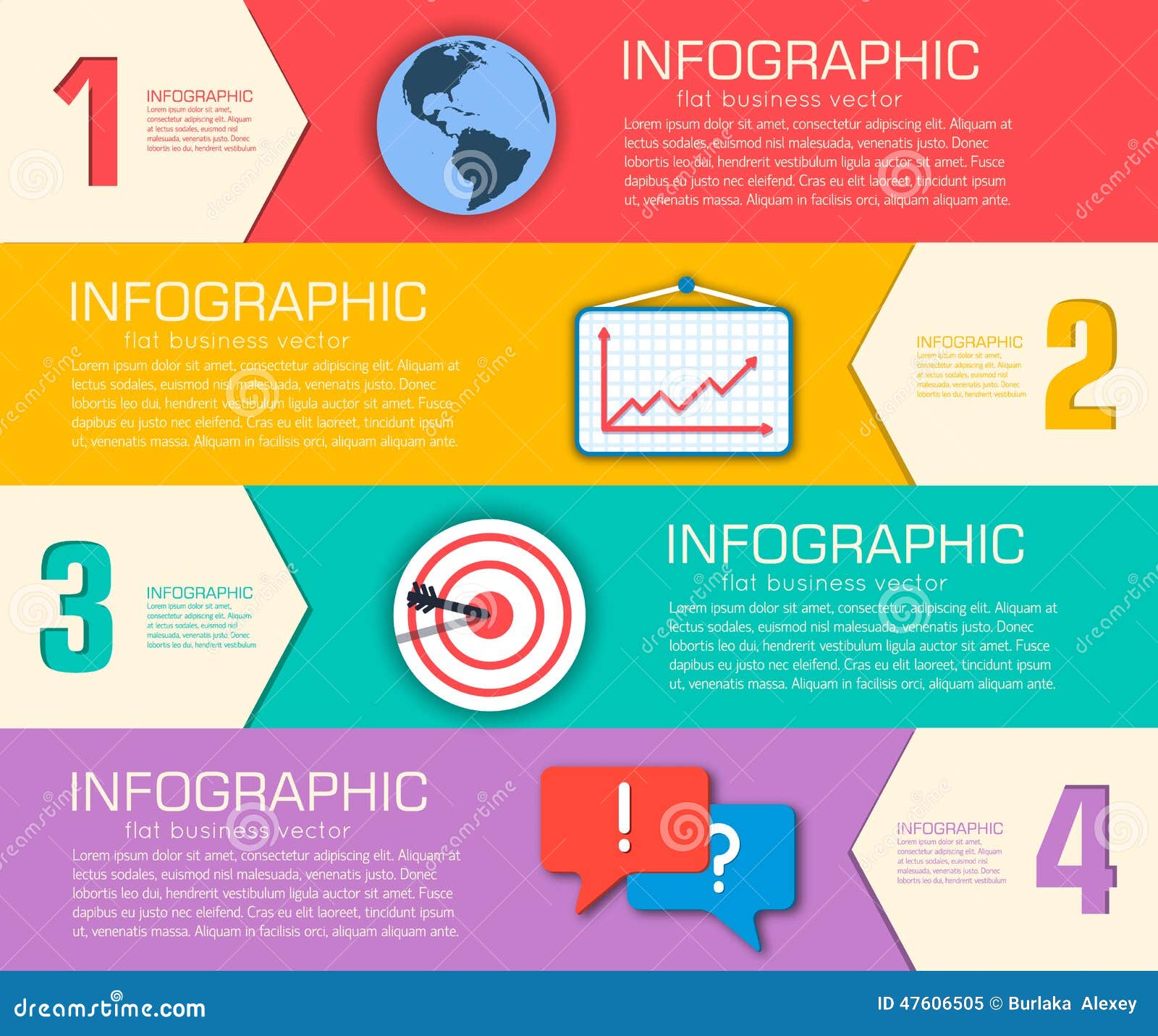 Business Flat Infographic Template with Text Stock Vector ...