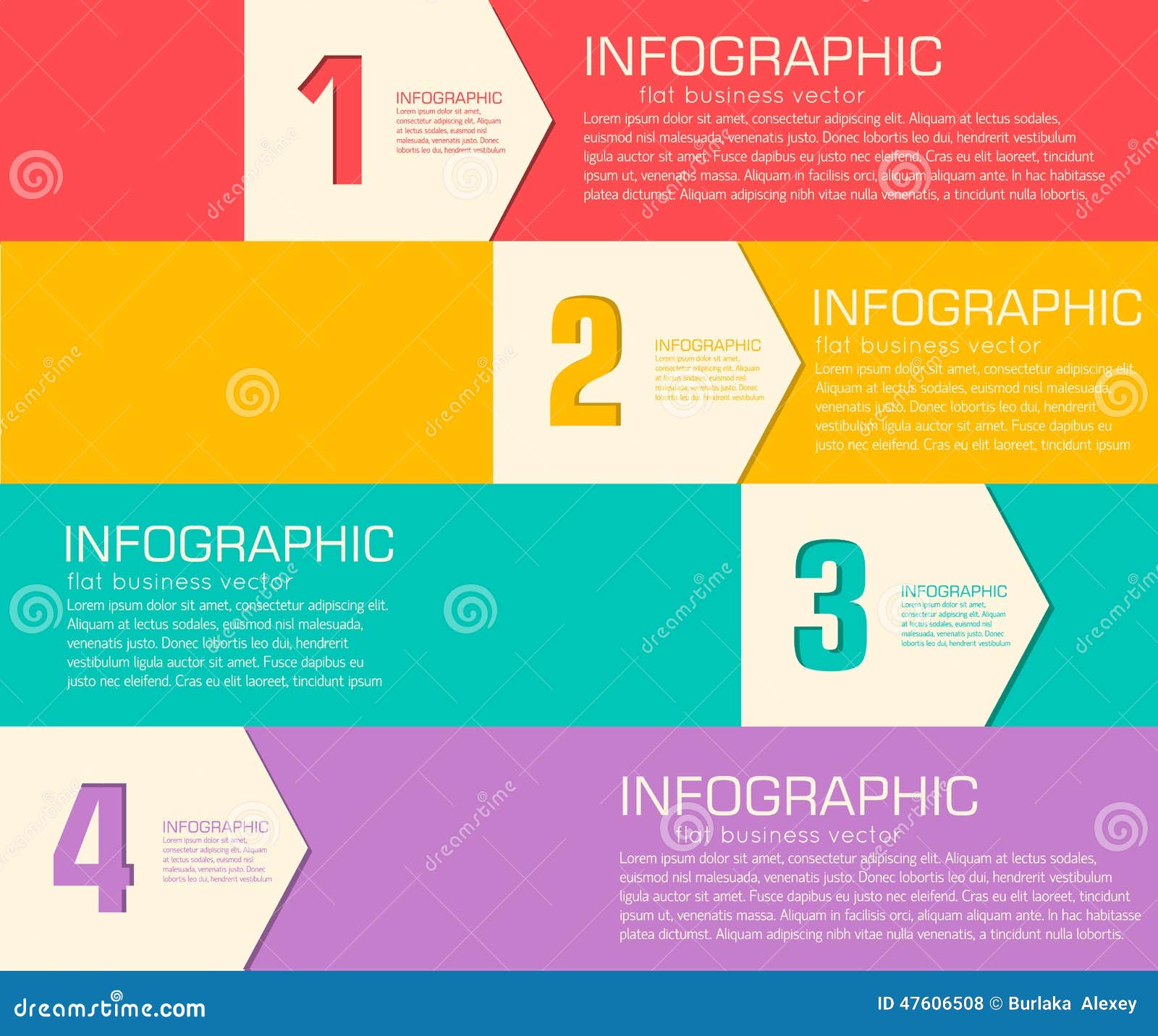 Business Flat Infographic Template with Text Stock Vector ...