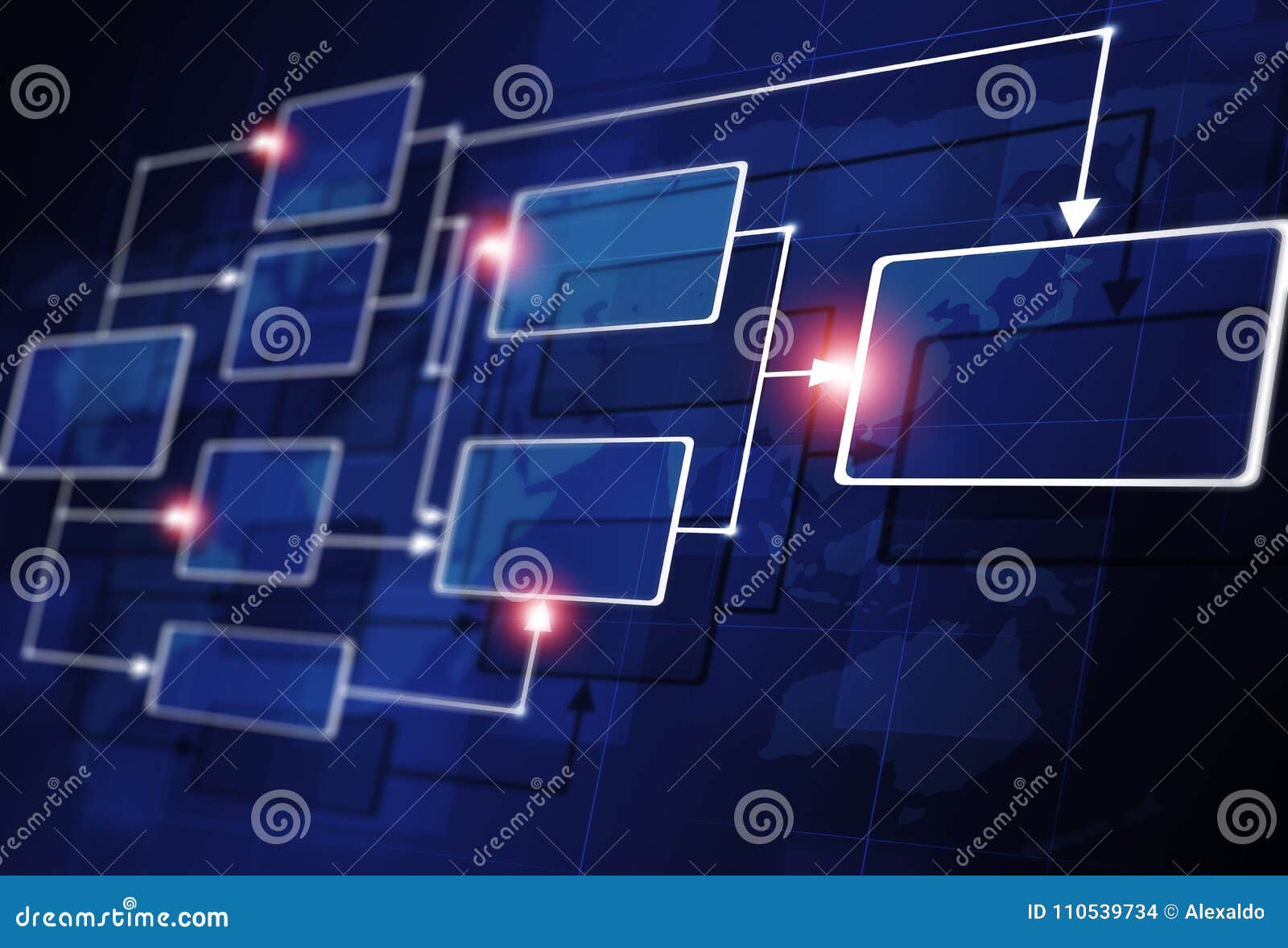 Business Flow Chart stock illustration. Illustration of digital - 110539734
