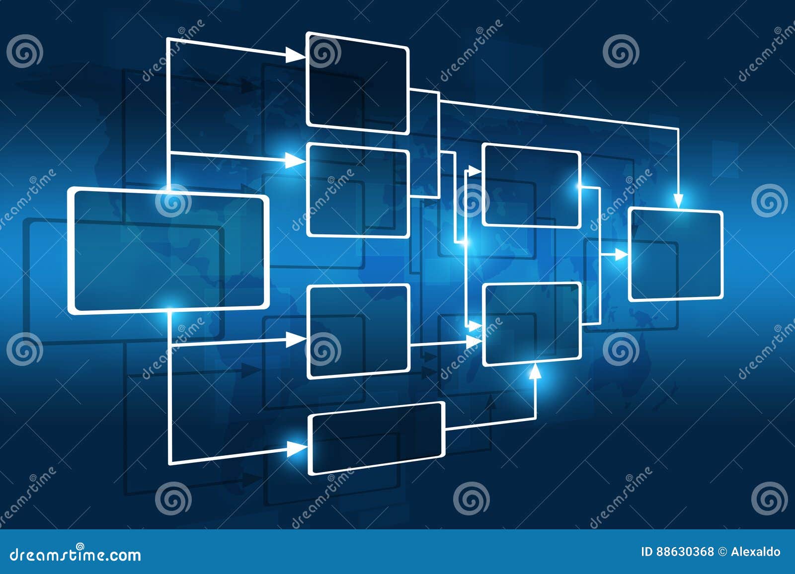 Business Flow Chart stock illustration. Illustration of abstract - 88630368