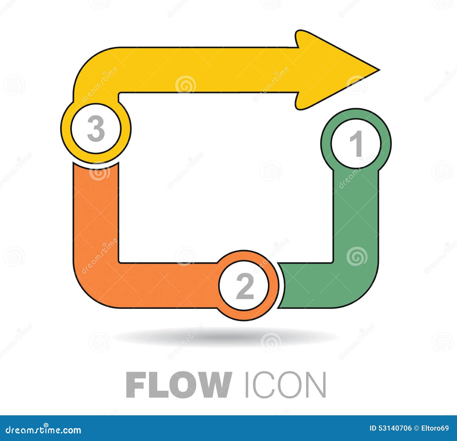 Business flow icon stock vector. Illustration of management - 53140706