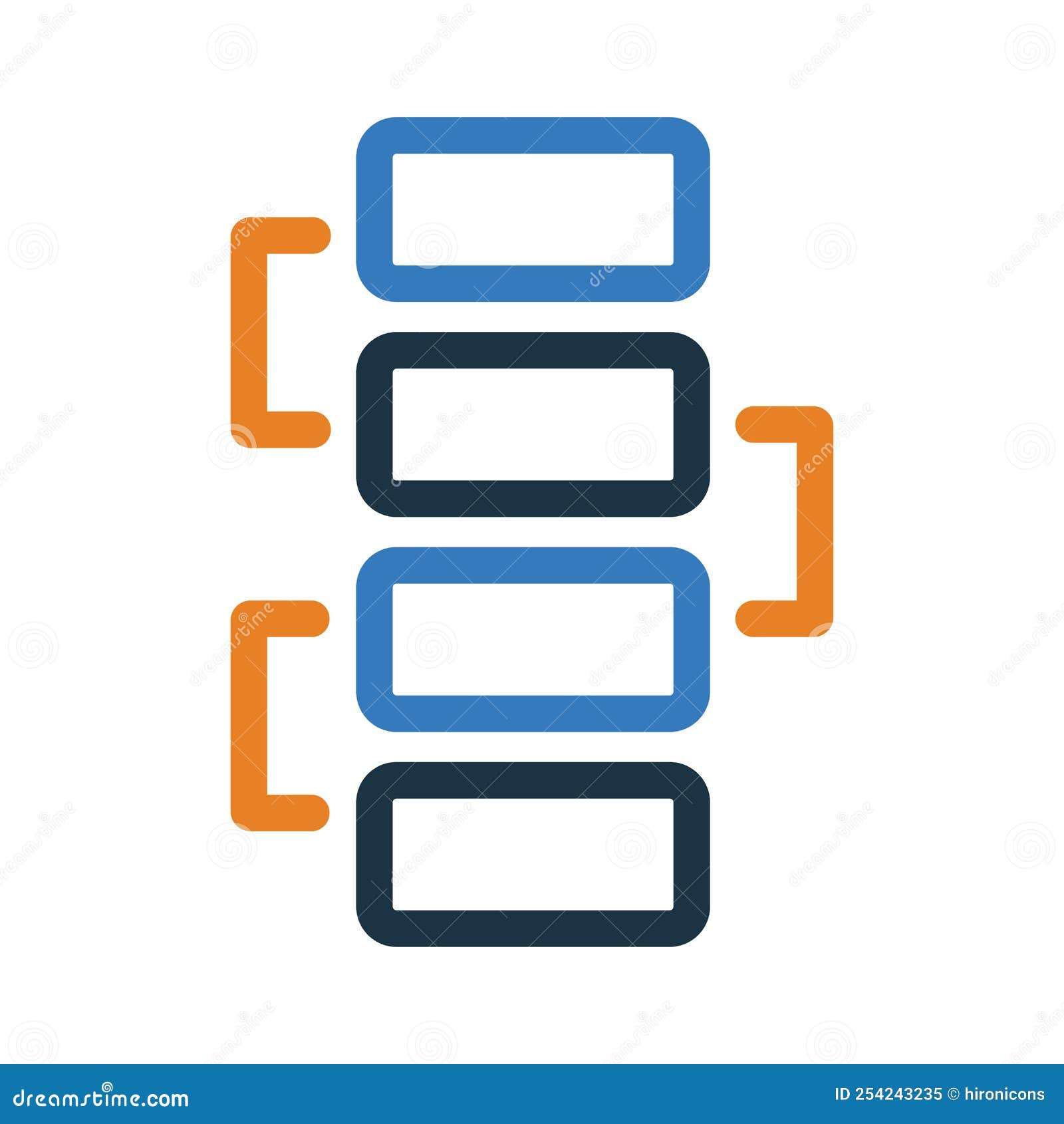 Business, Flow, Workflow Icon. Editable Vector Logo Stock Vector ...