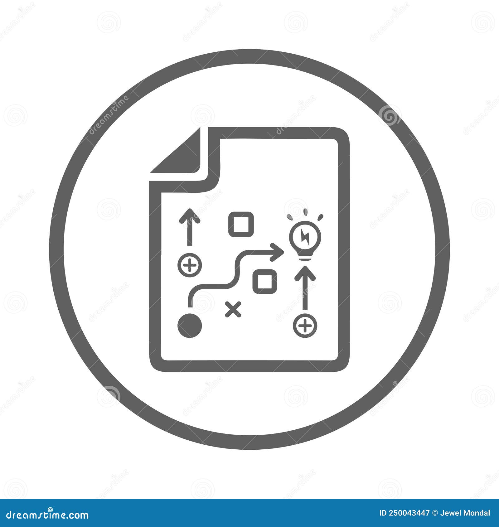 Business, Flow, Workflow Icon. Gray Vector Graphics Stock Illustration ...