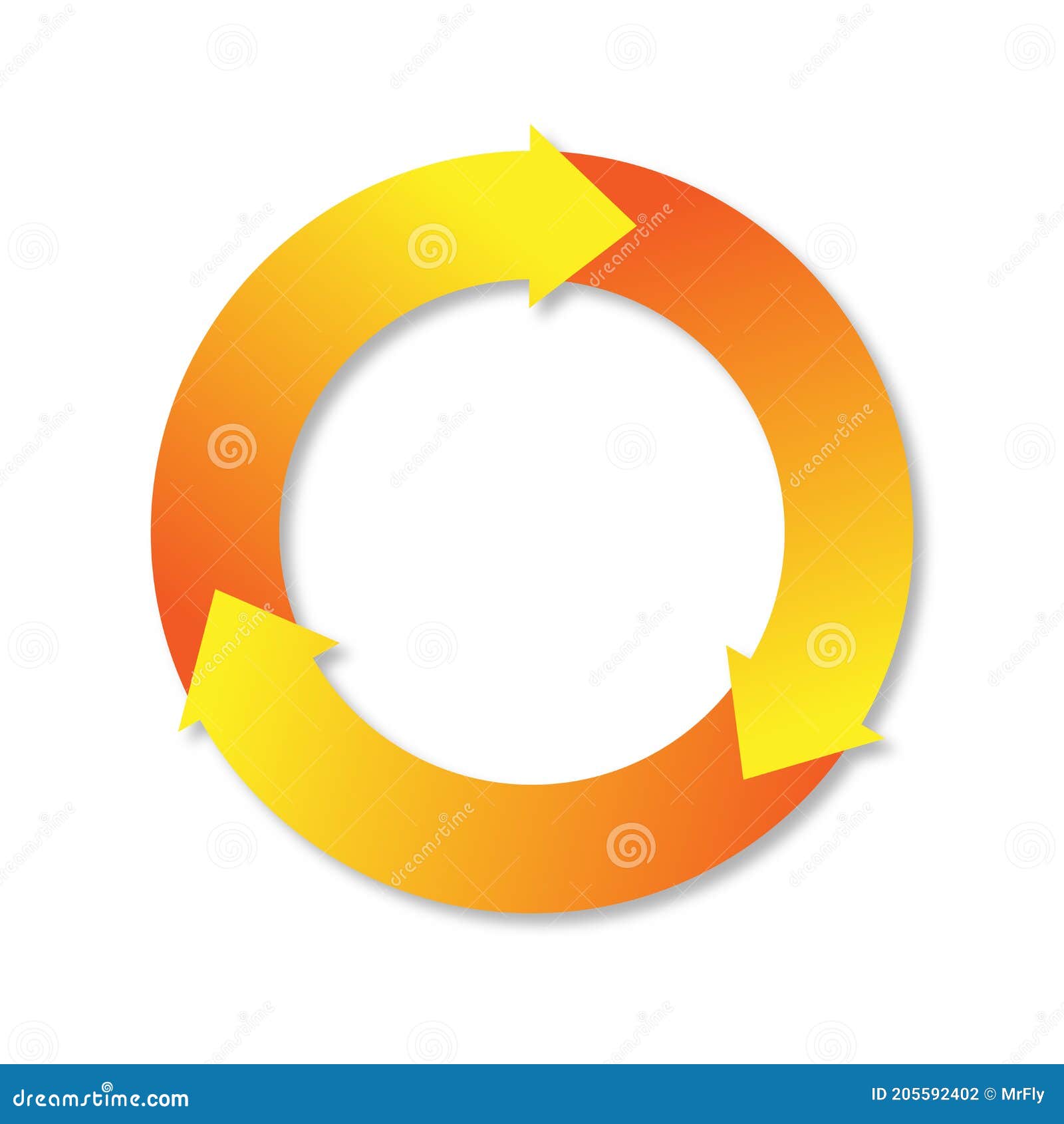 Yellow Business Flowchart, Vector Illustration Stock Vector ...