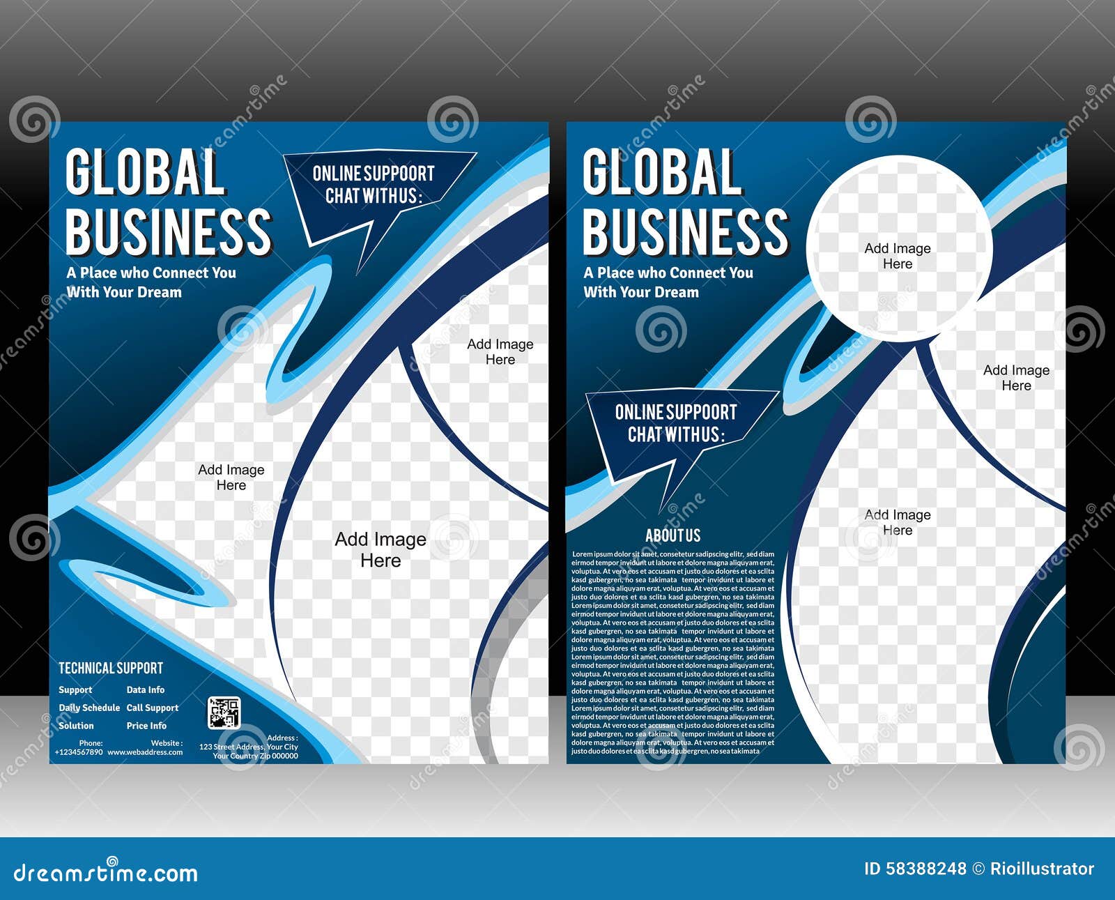 Business Flyer & Magazine Layout Design Template Stock Vector ...