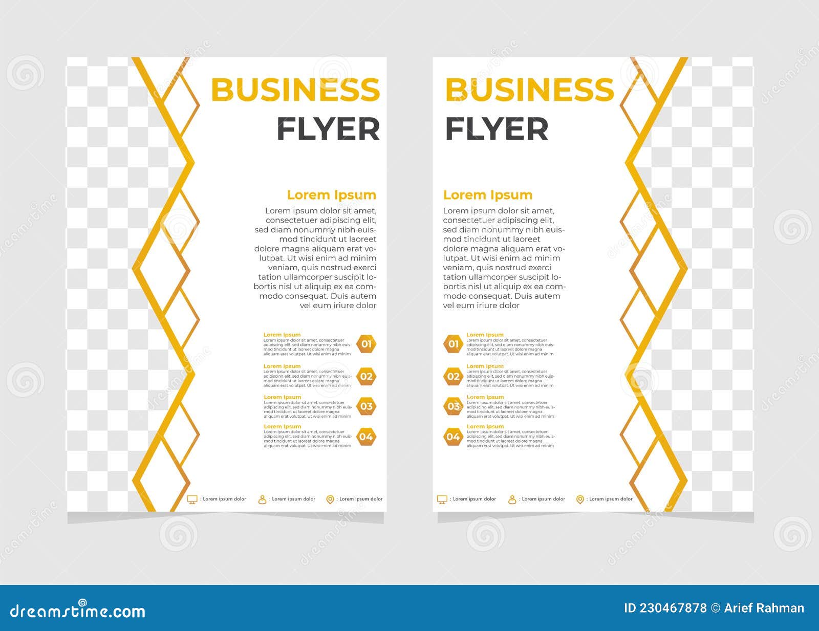 Business Flyer Template with Abstract Geometric Shapes Stock Vector ...