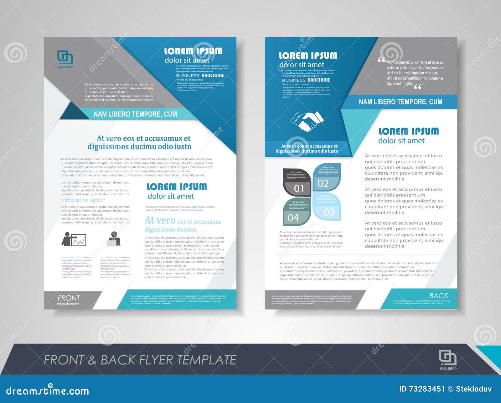 Business flyer template stock vector. Illustration of creative - 73283451