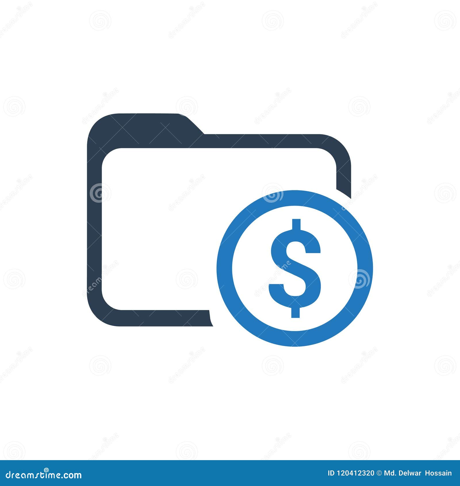 Business Folder Icon stock vector. Illustration of icon - 120412320