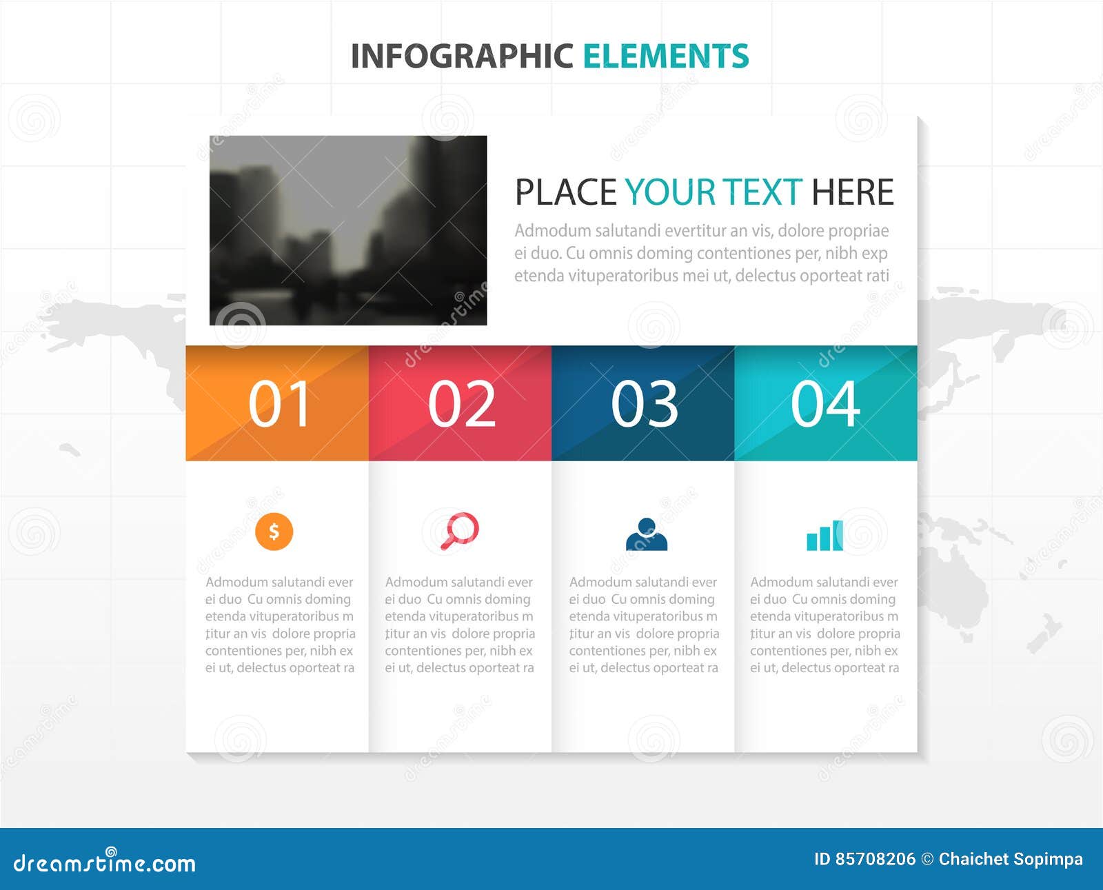 Business Folder Infographics Elements, Presentation Template Flat ...