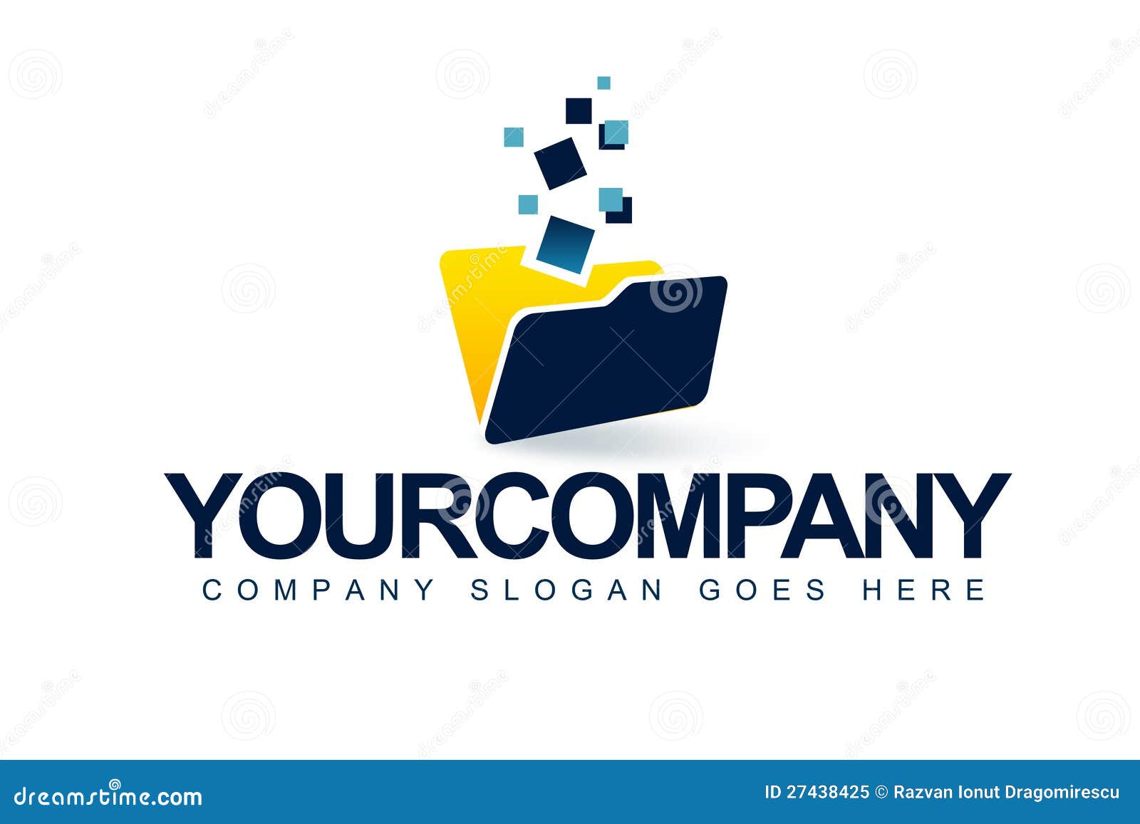 Business Folder Logo stock illustration. Illustration of advertising ...