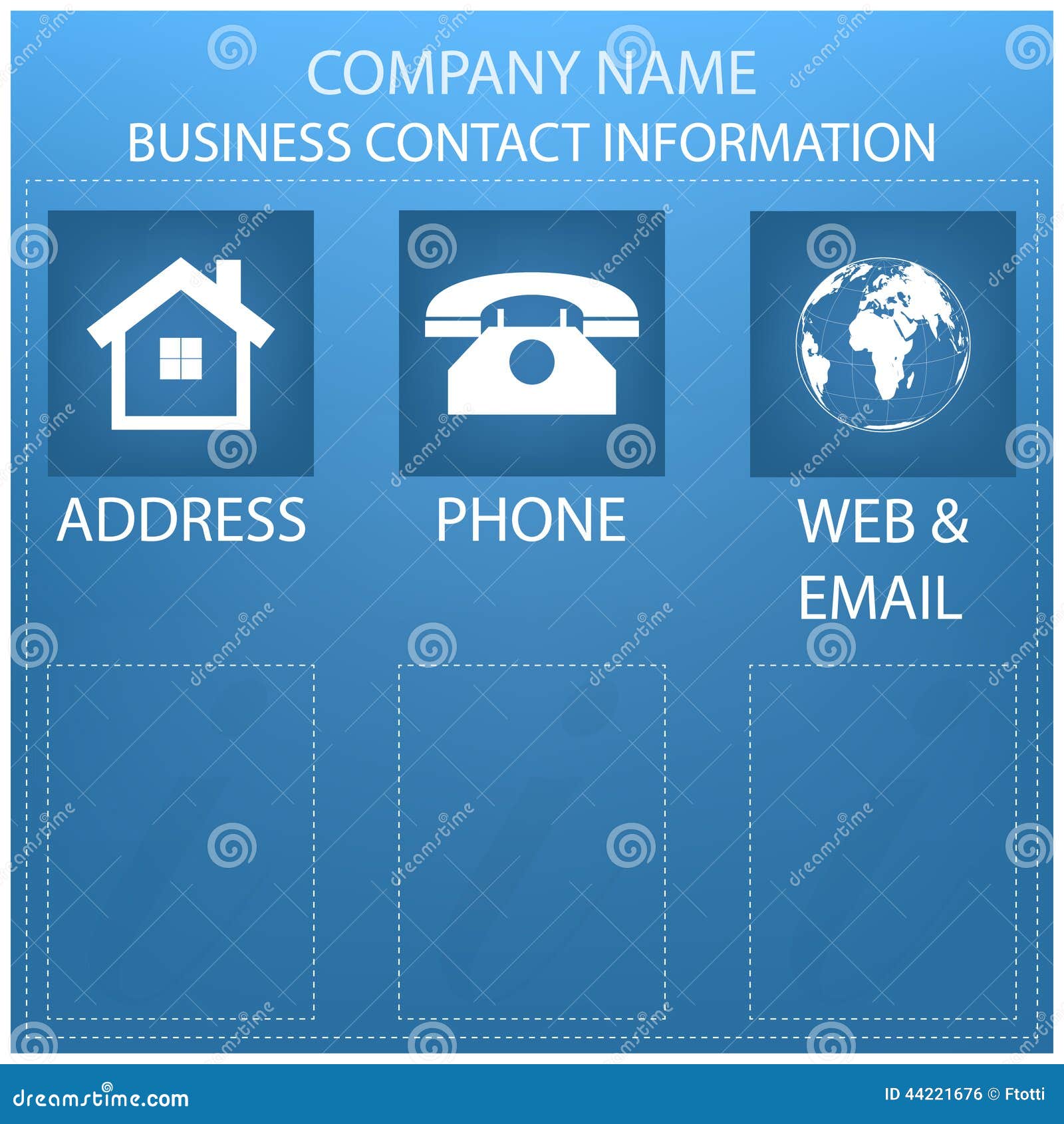 Business Form, Contact Information Background Stock Vector ...